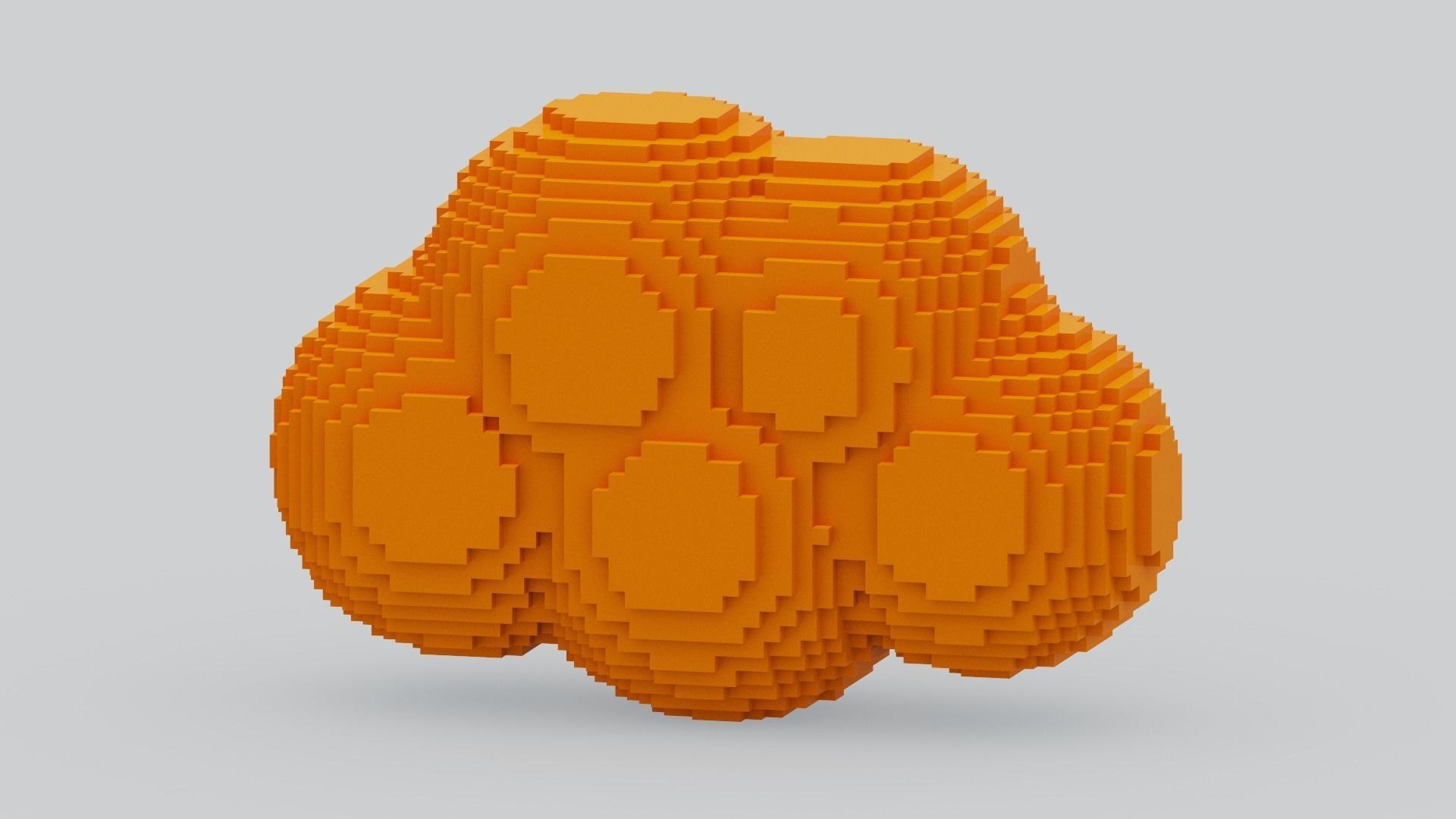 3D model Orange Voxel Cloud VR / AR / low-poly | CGTrader
