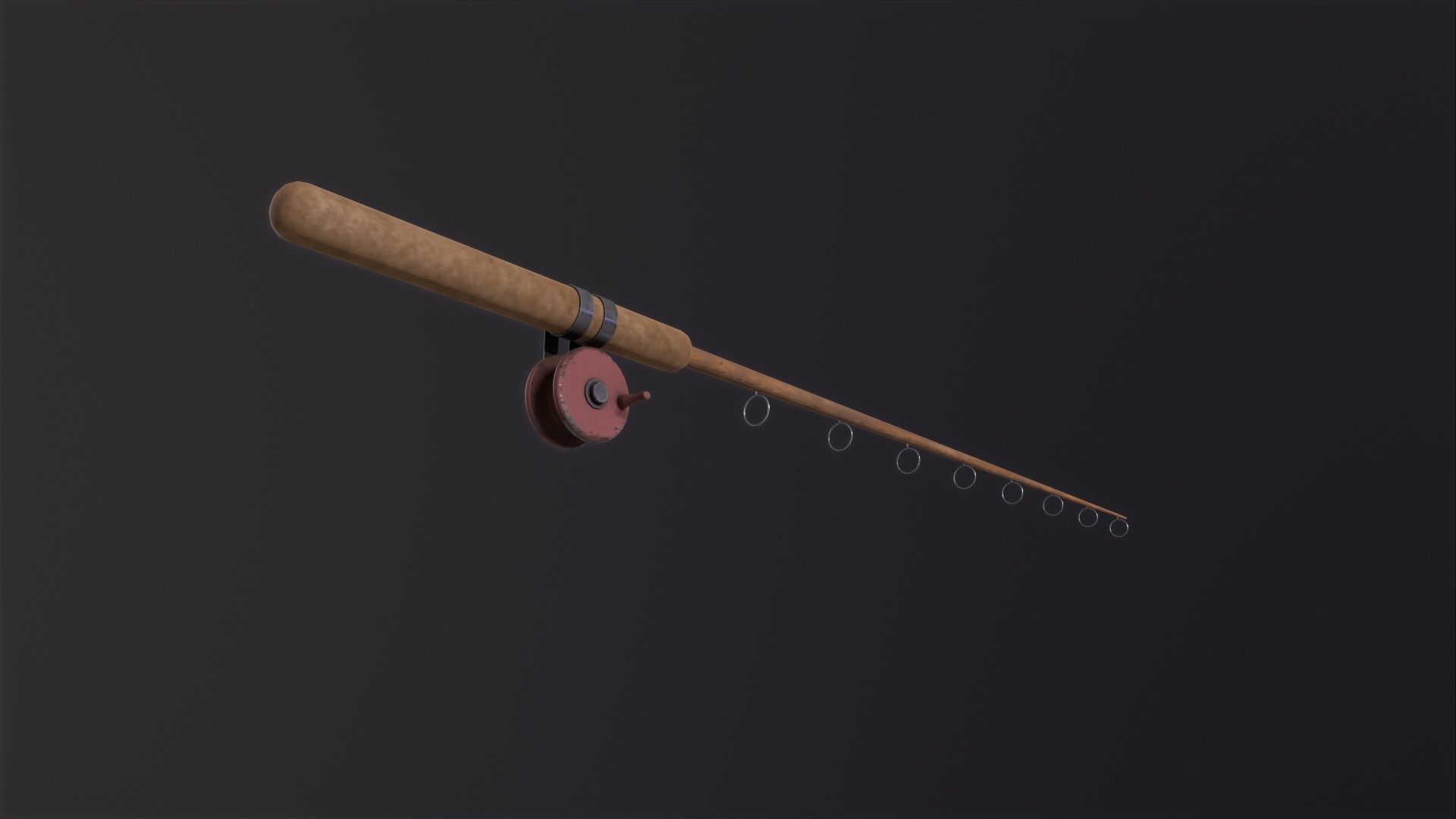 3D model Old-fashioned fishing rod 3D Model VR / AR / low-poly | CGTrader