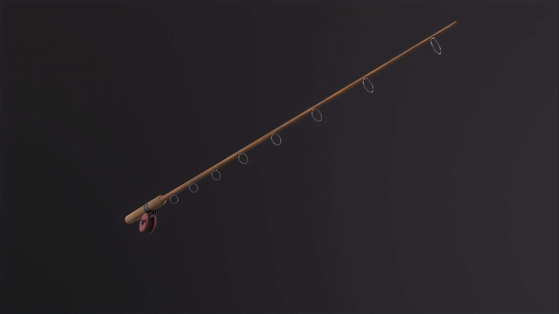 3D model Old-fashioned fishing rod 3D Model VR / AR / low-poly | CGTrader