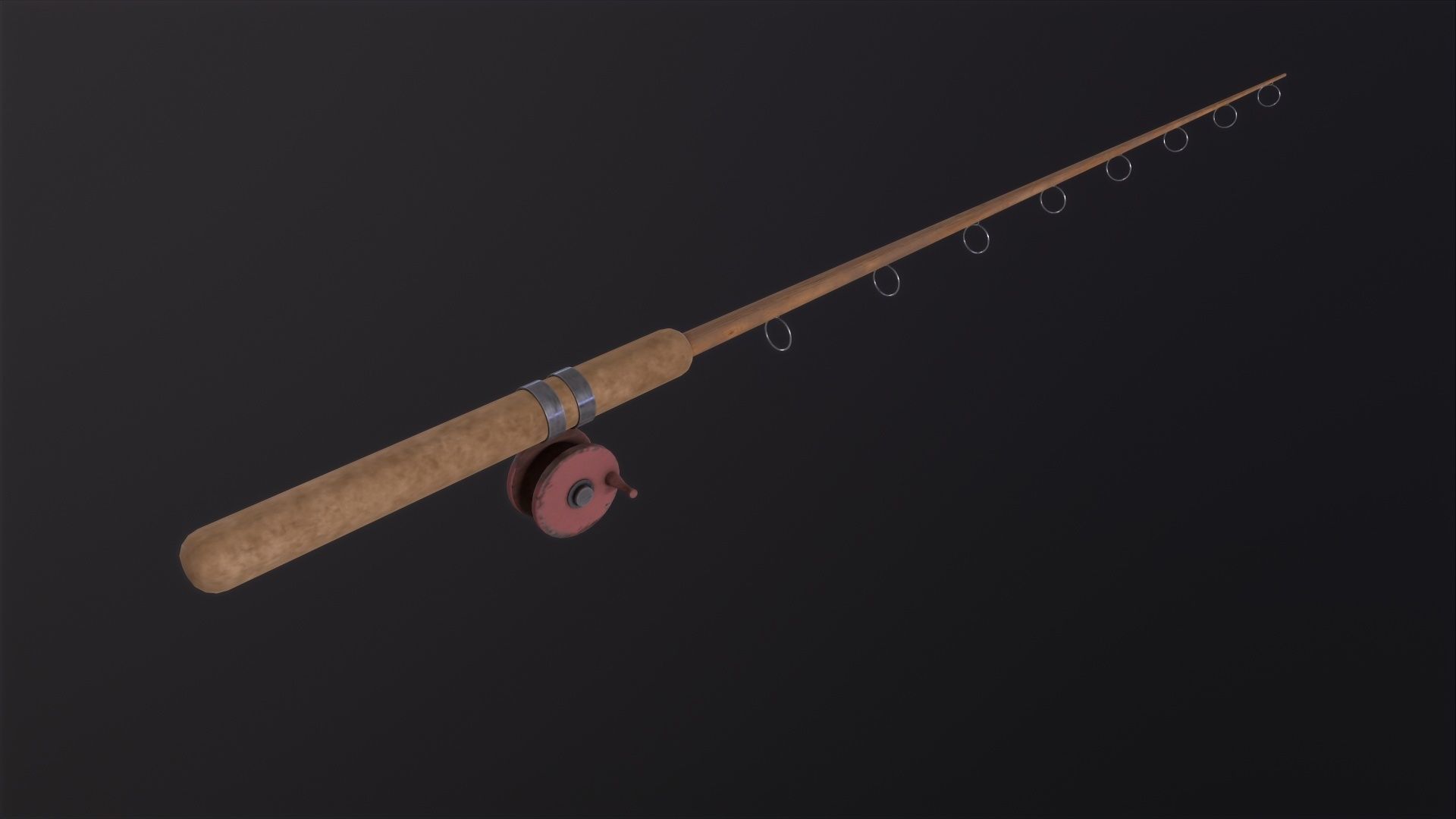 3D model Old-fashioned fishing rod 3D Model VR / AR / low-poly | CGTrader