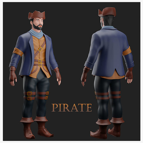 Pirate 3D Model 3D model 3D printable | CGTrader