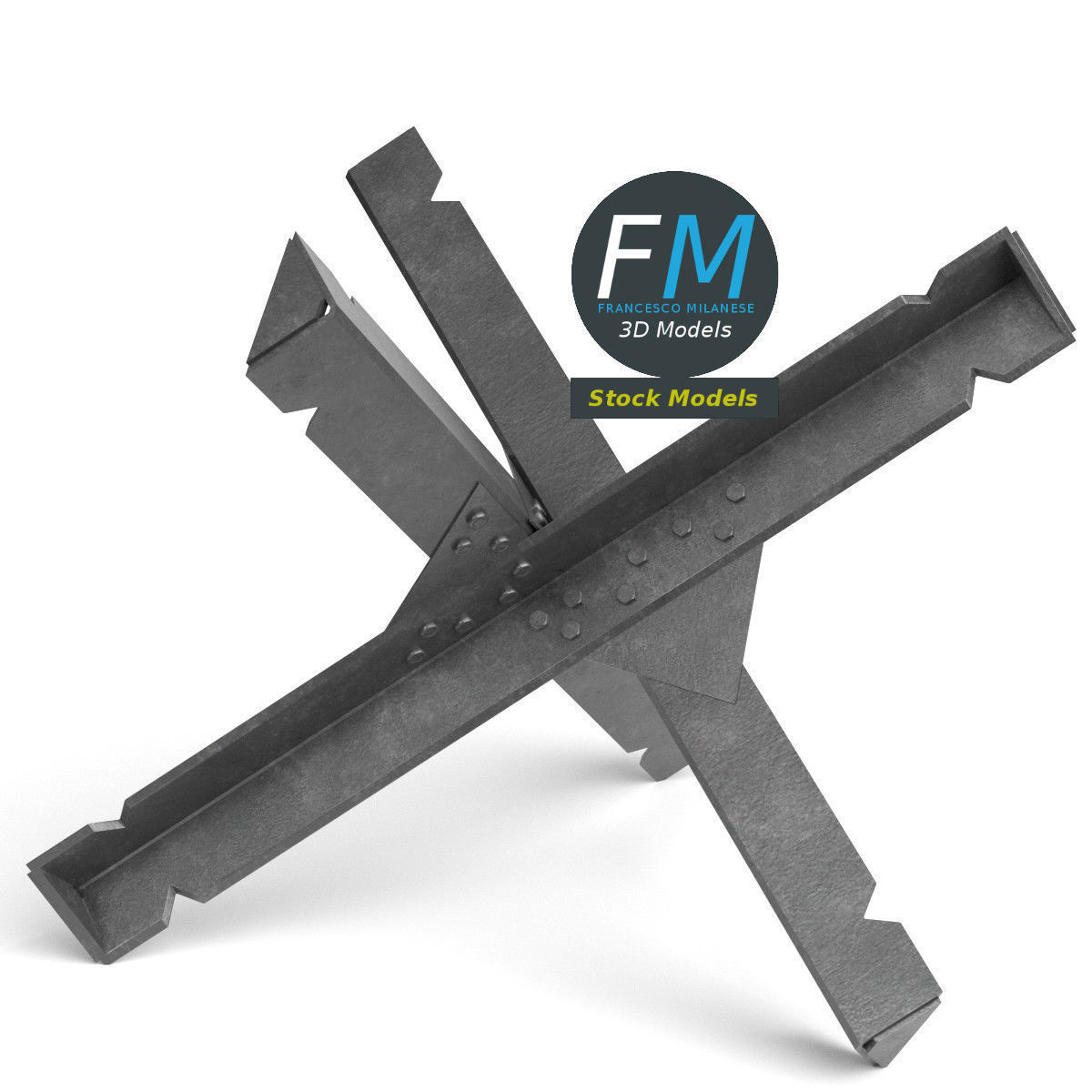 Czech hedgehog anti-tank obstacle 2 3D model | CGTrader