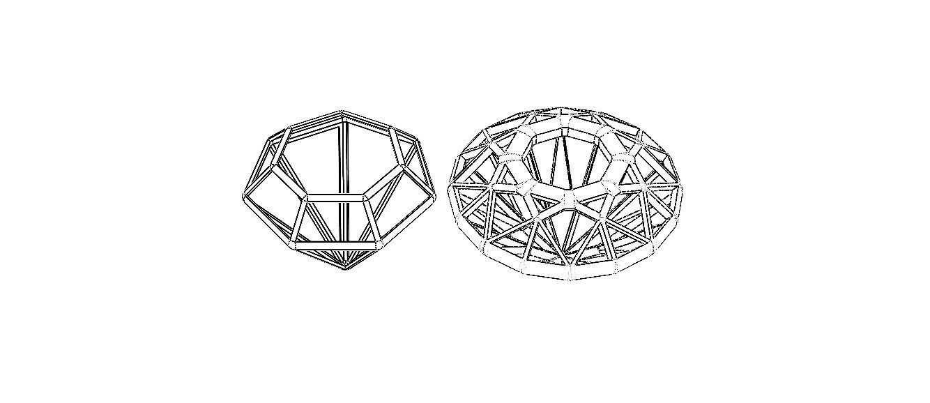 Wireframe Diamond Gem 3D model 3D printable | CGTrader