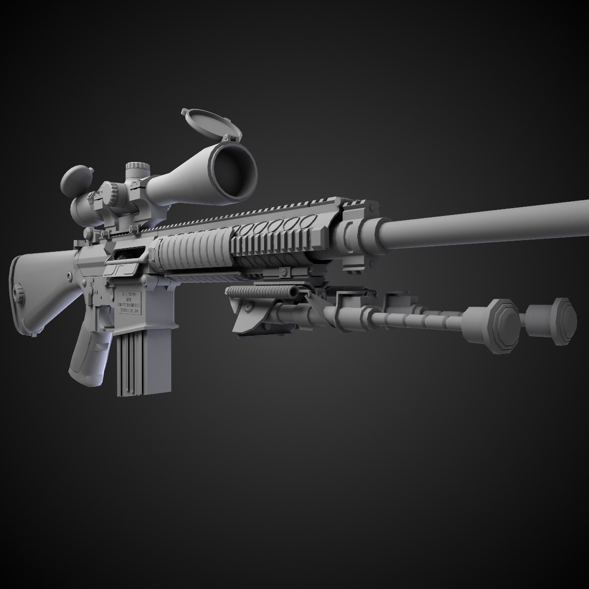 M110 SASS Hi-Res 3D Model MAX OBJ FBX LWO LW LWS MA MB | CGTrader.com