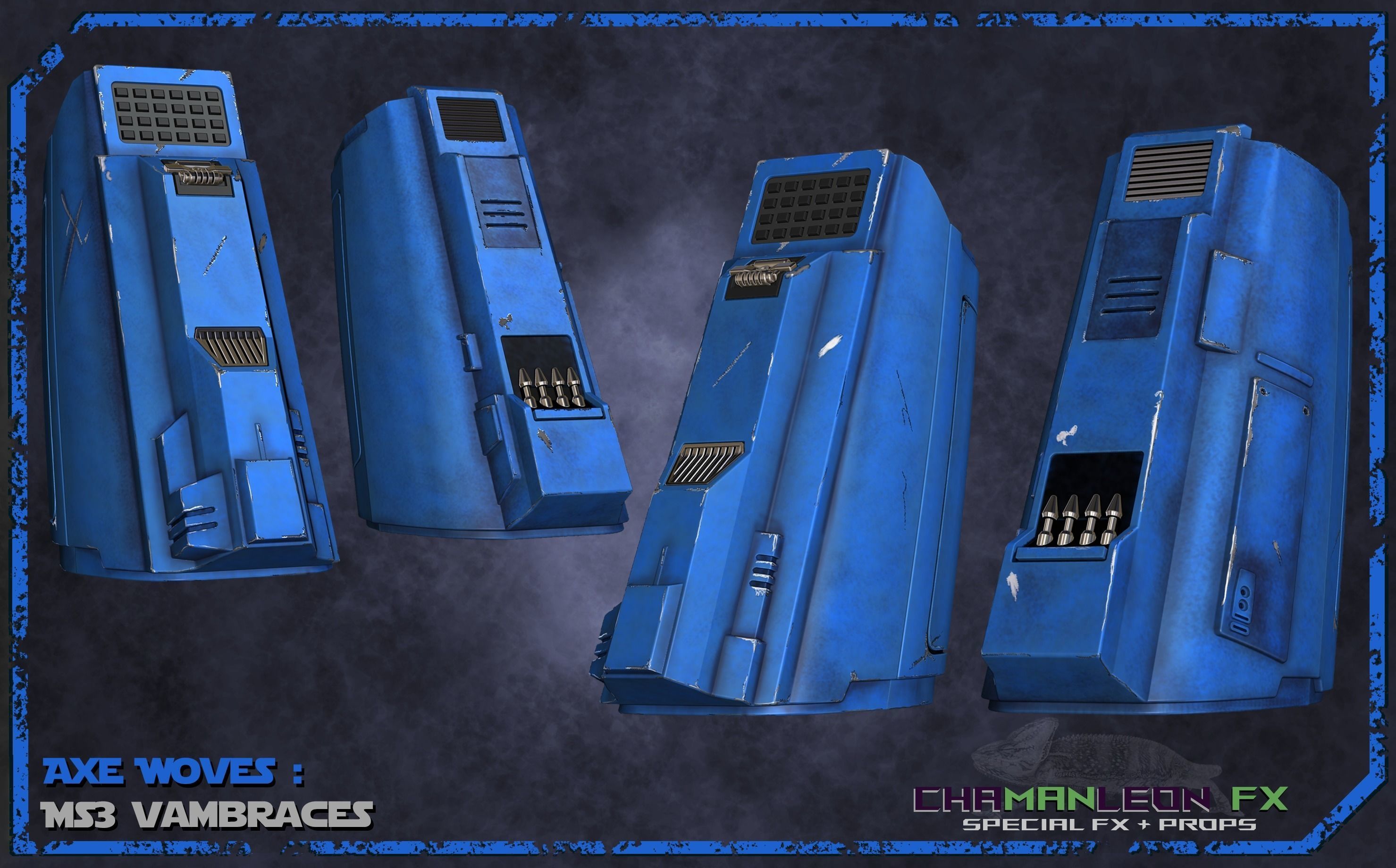 Axe Woves Vambraces The Mandalorian S3 Cosplay Armor 3D model 3D ...