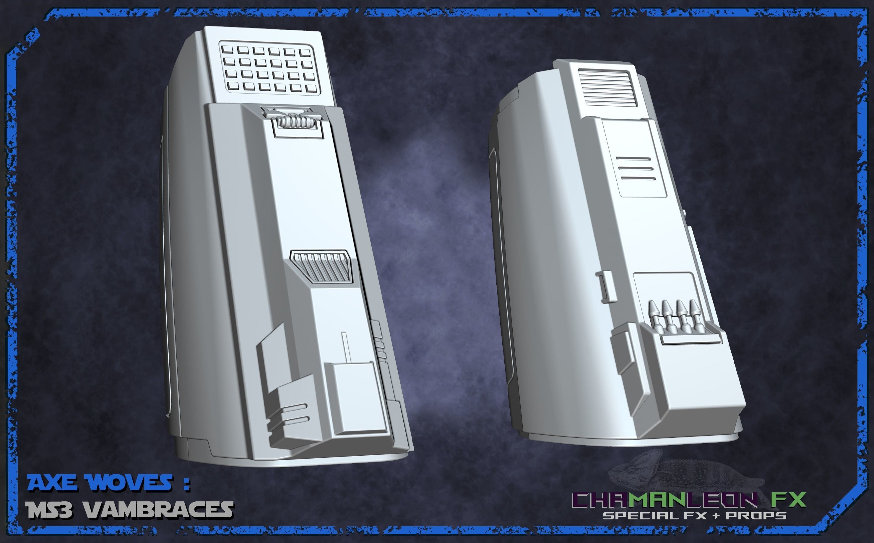 Axe Woves Vambraces The Mandalorian S3 Cosplay Armor 3D model 3D ...