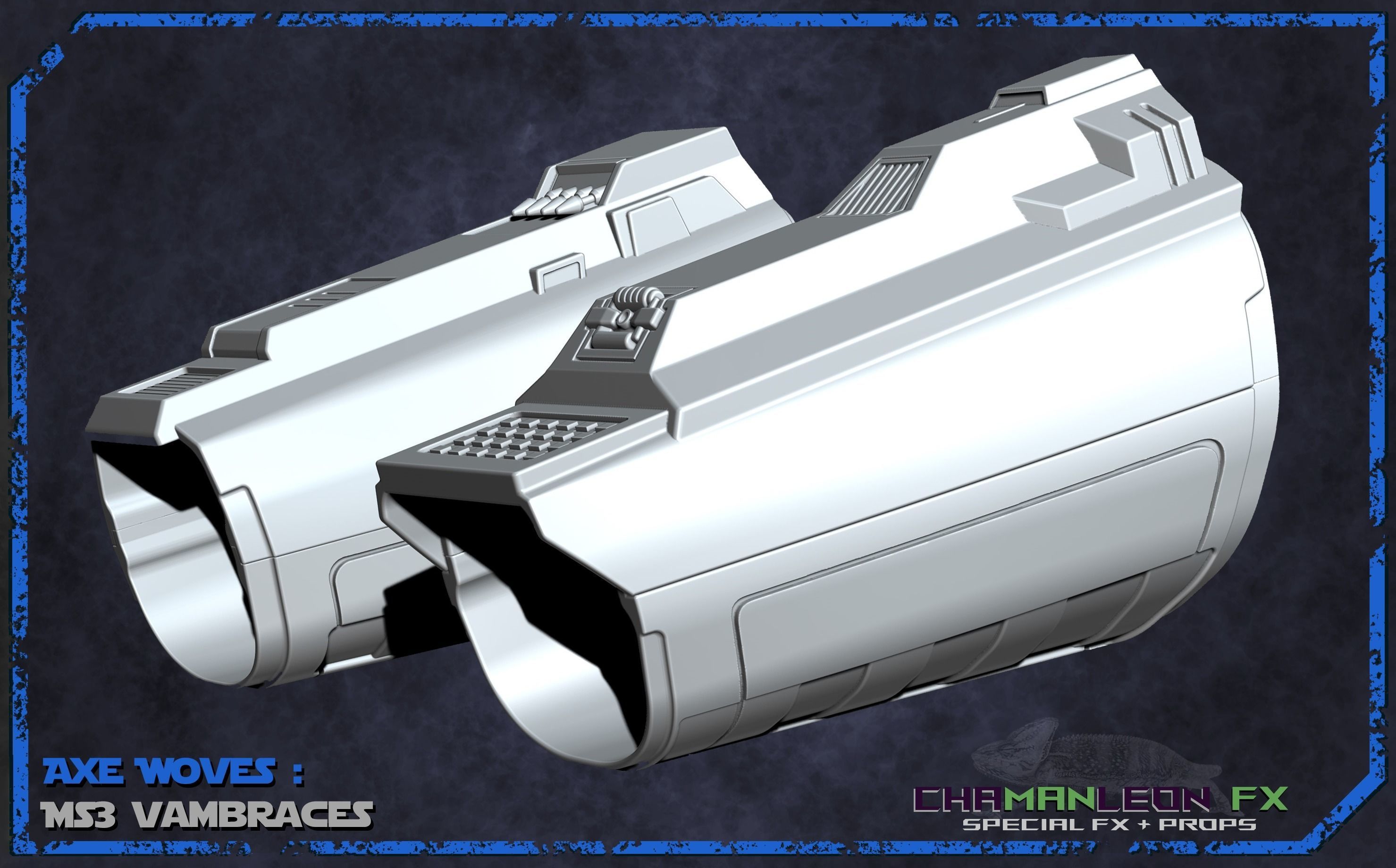 Axe Woves Vambraces The Mandalorian S3 Cosplay Armor 3D model 3D ...