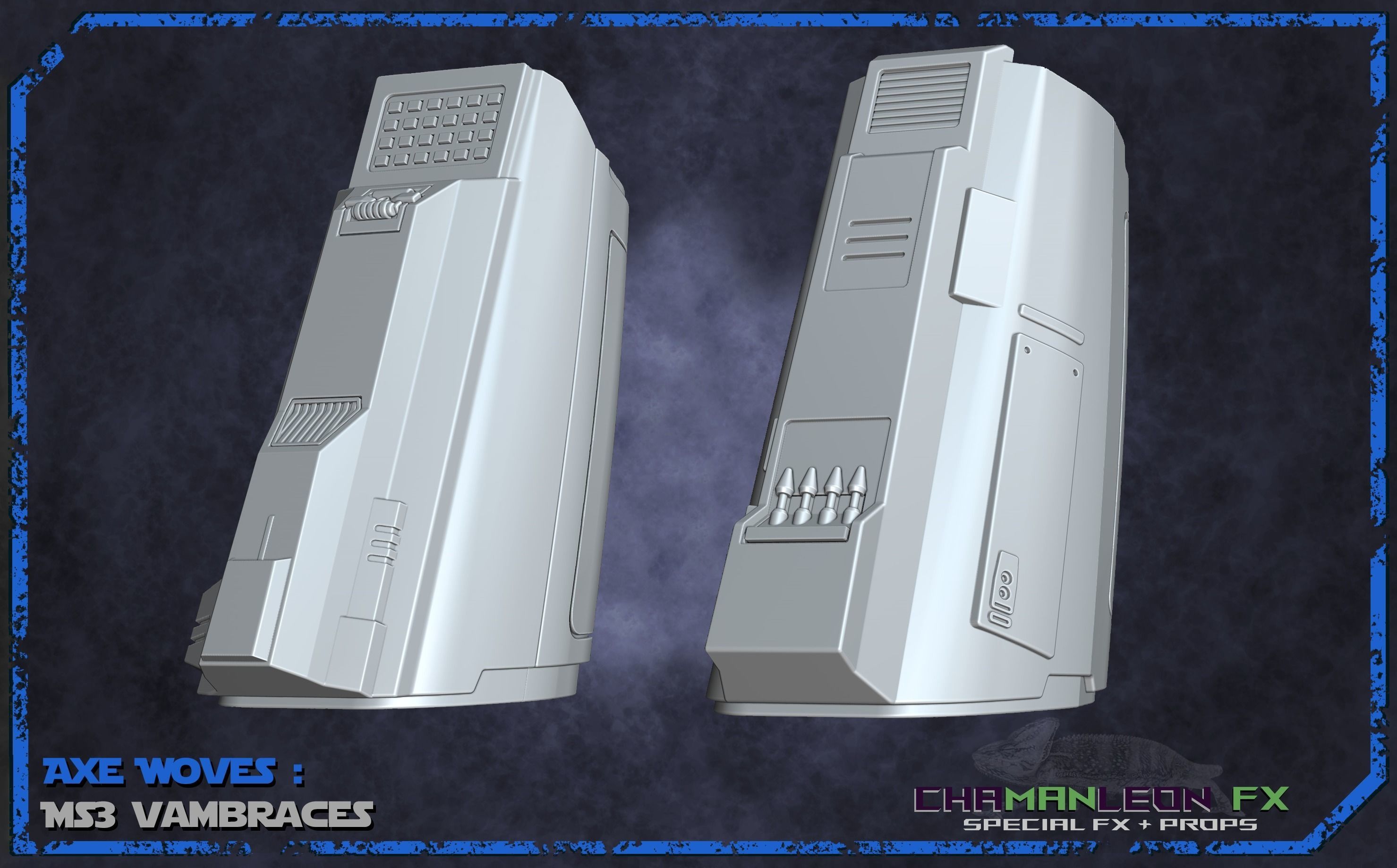 Axe Woves Vambraces The Mandalorian S3 Cosplay Armor 3D model 3D ...