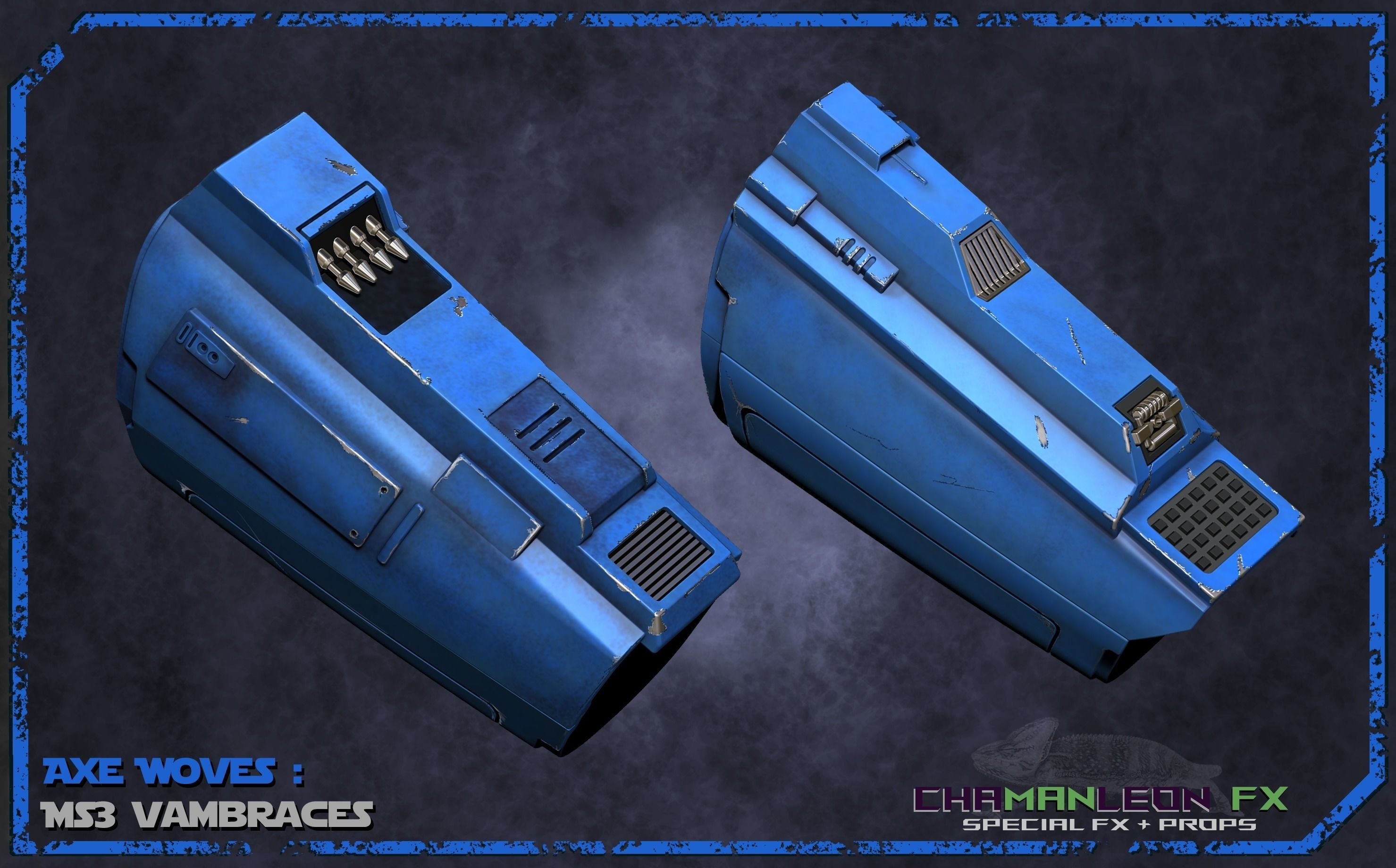 Axe Woves Vambraces The Mandalorian S3 Cosplay Armor 3D model 3D ...