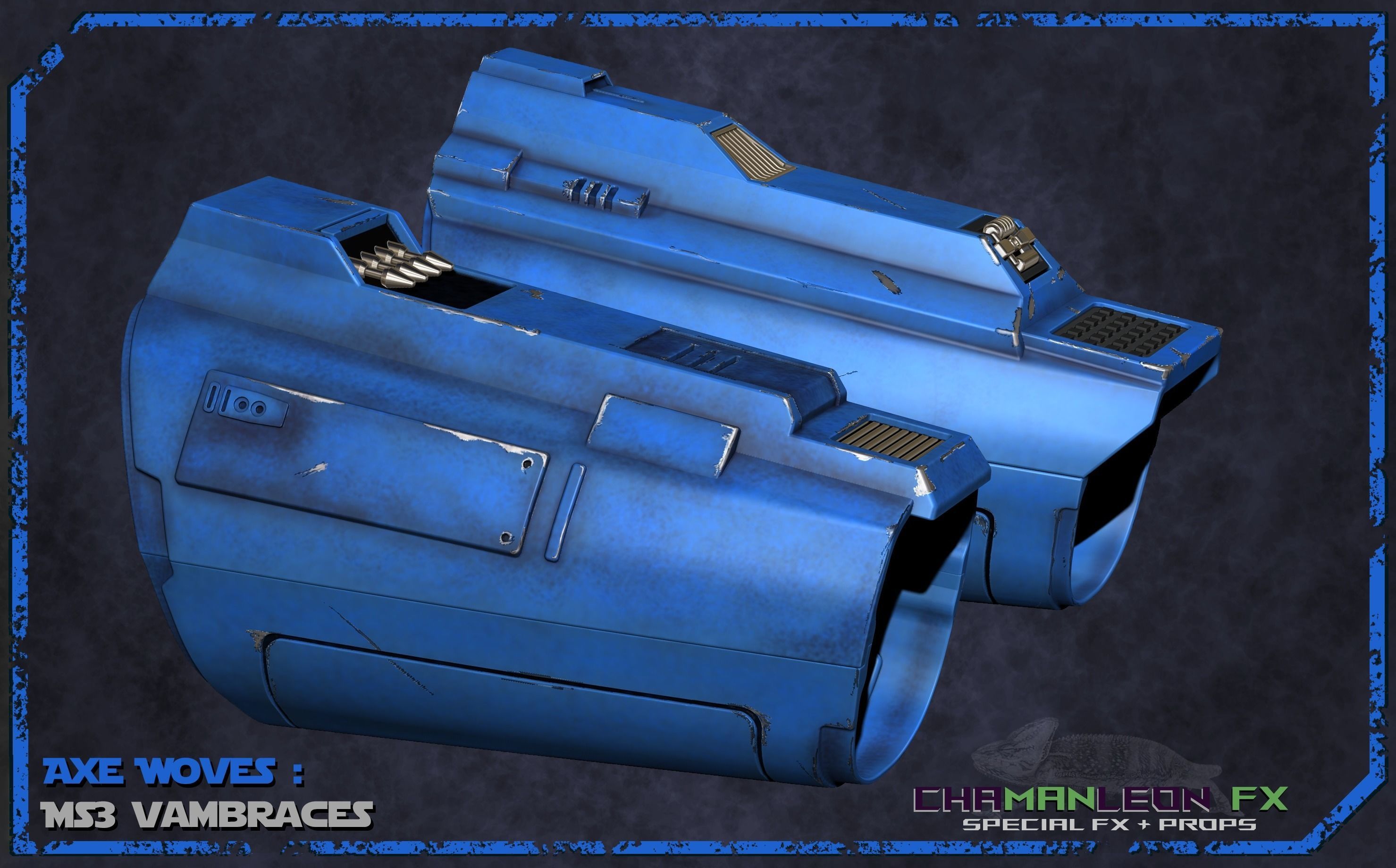 Axe Woves Vambraces The Mandalorian S3 Cosplay Armor 3D model 3D ...