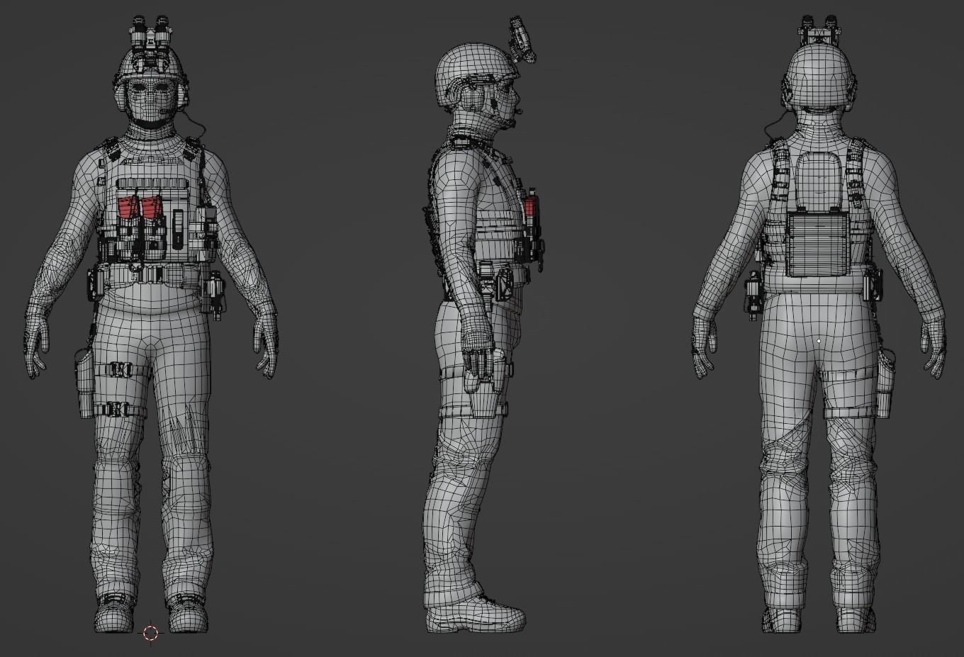 3D model GSG-9 Soldier VR / AR / low-poly | CGTrader