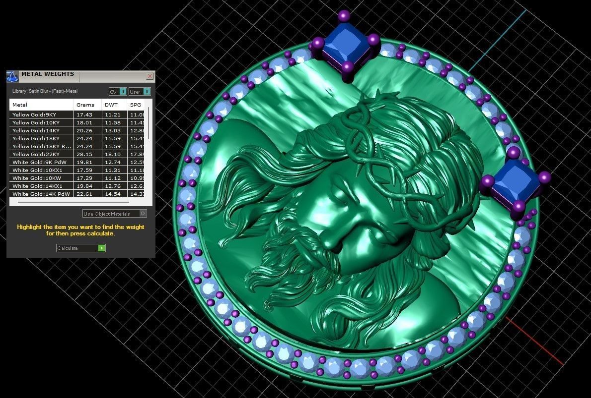 Jesus Diamond Earring 3d Print Model 3D model 3D printable | CGTrader