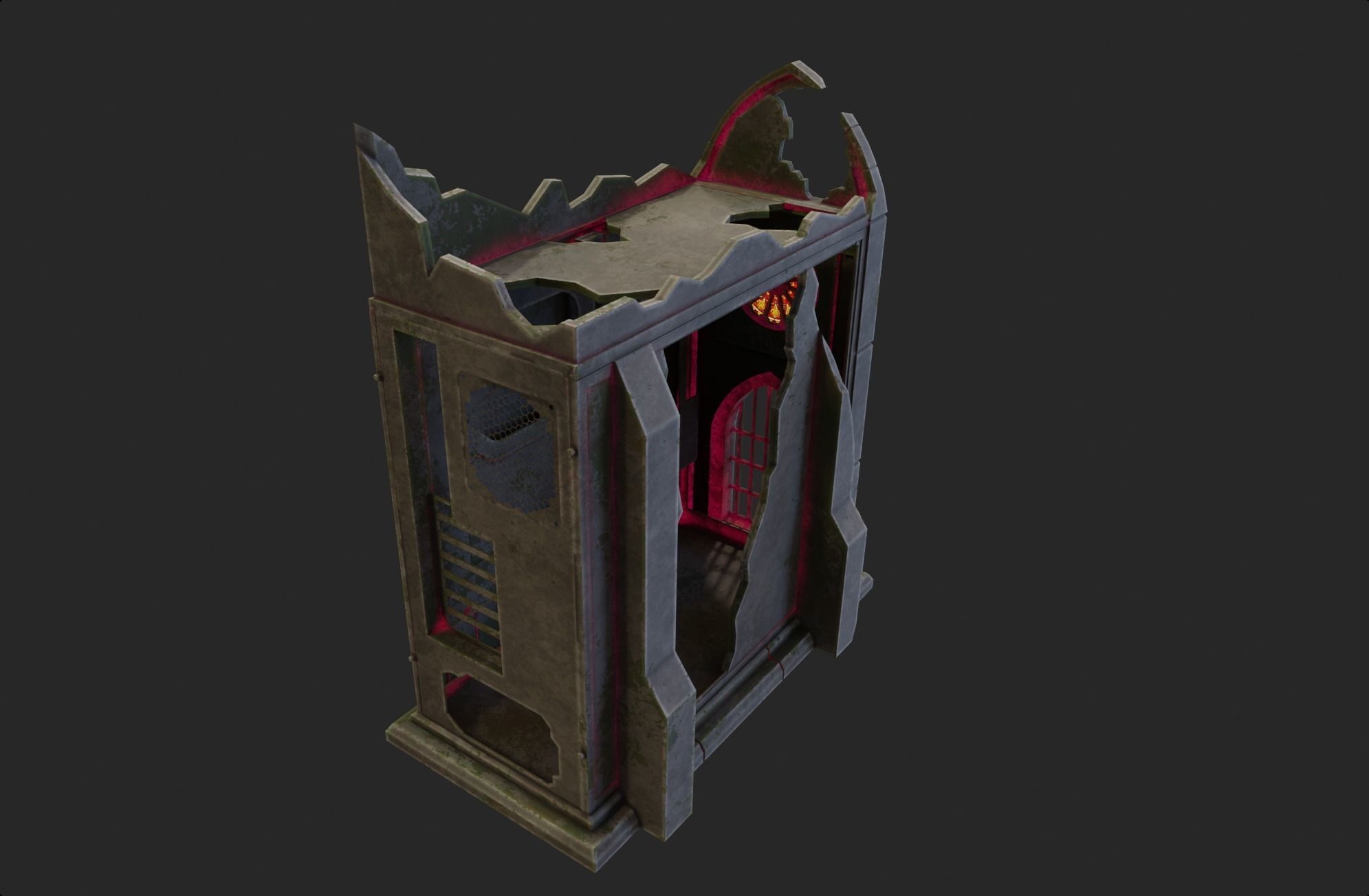 3D model custom pc case fantasy cathedral computer mod gaming gamer rgb ...