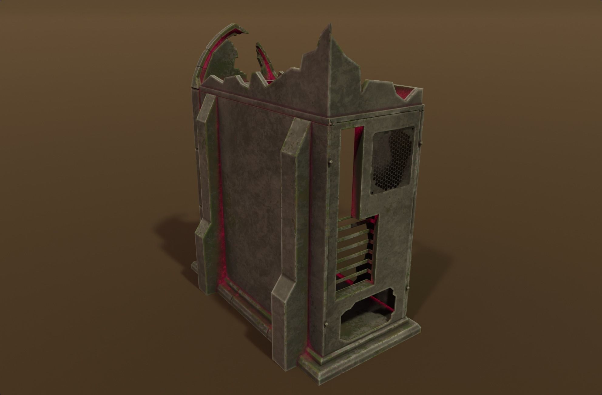 3D model custom pc case fantasy cathedral computer mod gaming gamer rgb ...