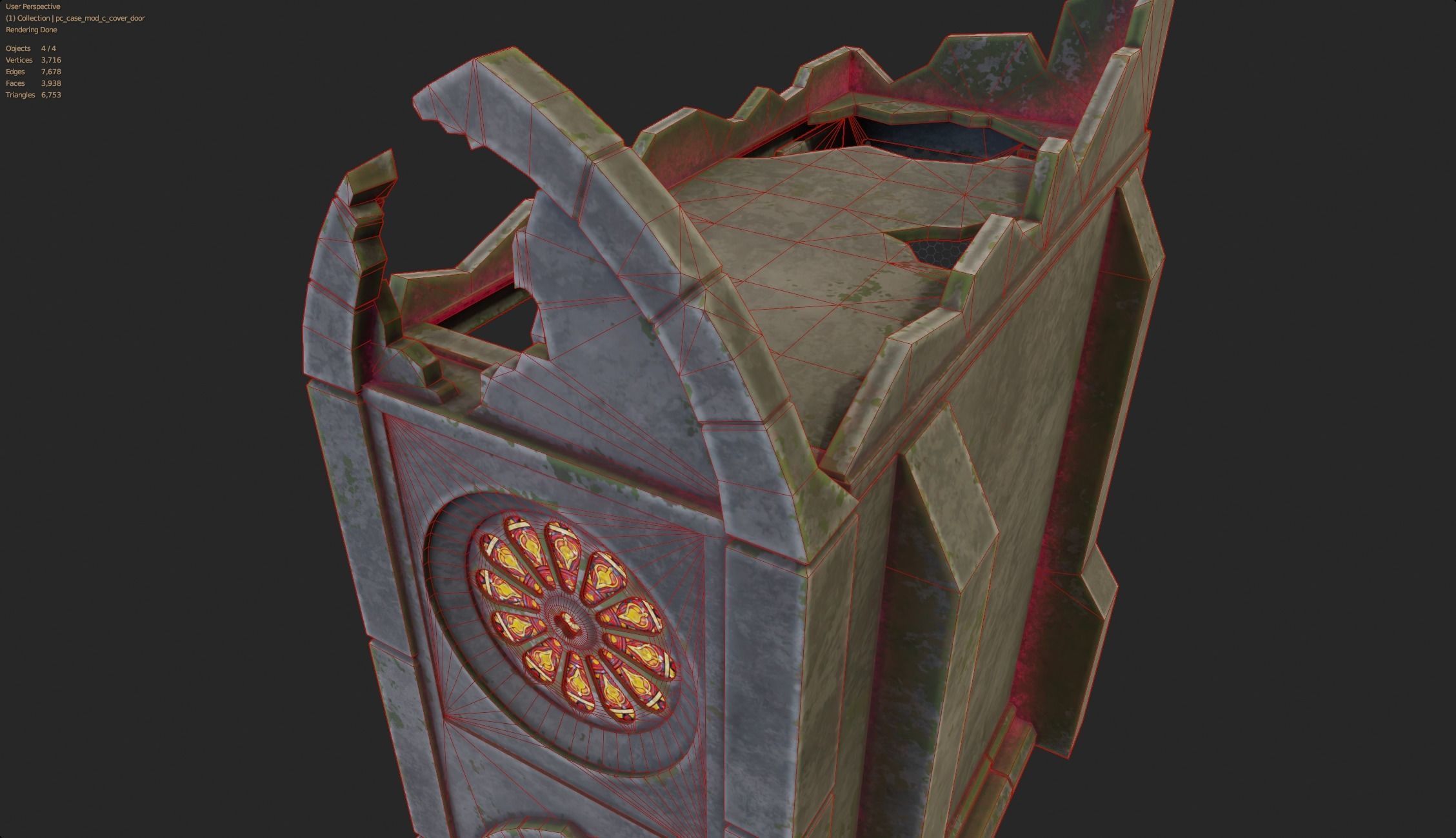 3D model custom pc case fantasy cathedral computer mod gaming gamer rgb ...