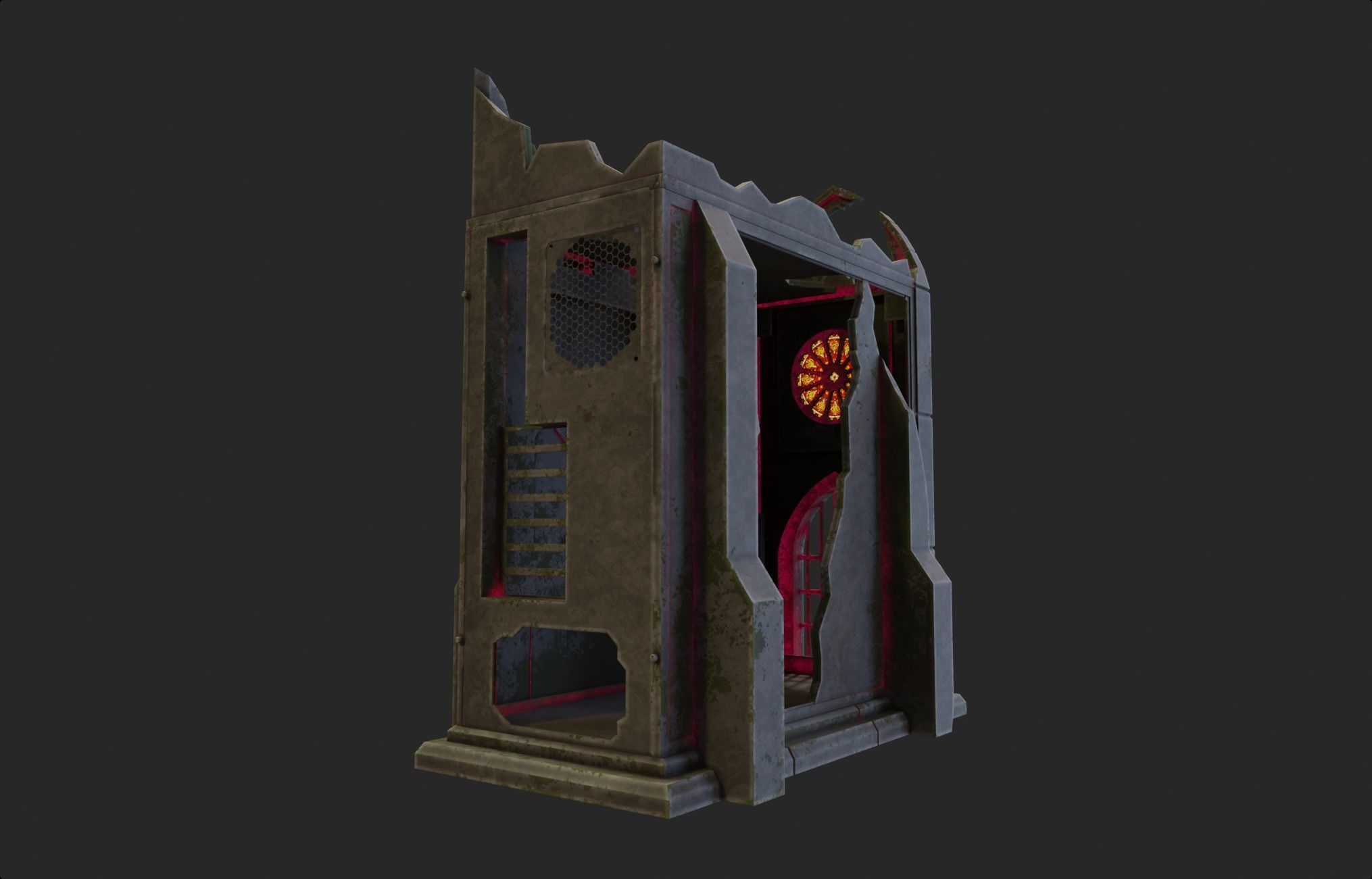 3D model custom pc case fantasy cathedral computer mod gaming gamer rgb ...