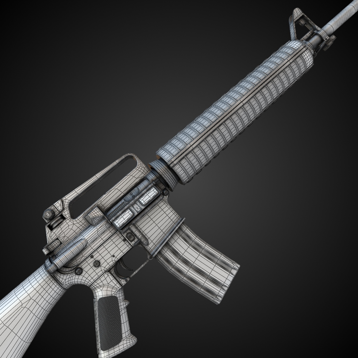 M16 Assault Rifle Hi-Res 3D model | CGTrader