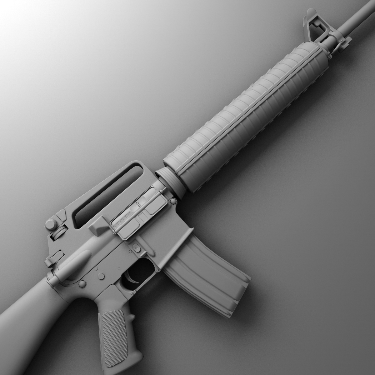 M16 Assault Rifle Hi-Res 3D model | CGTrader