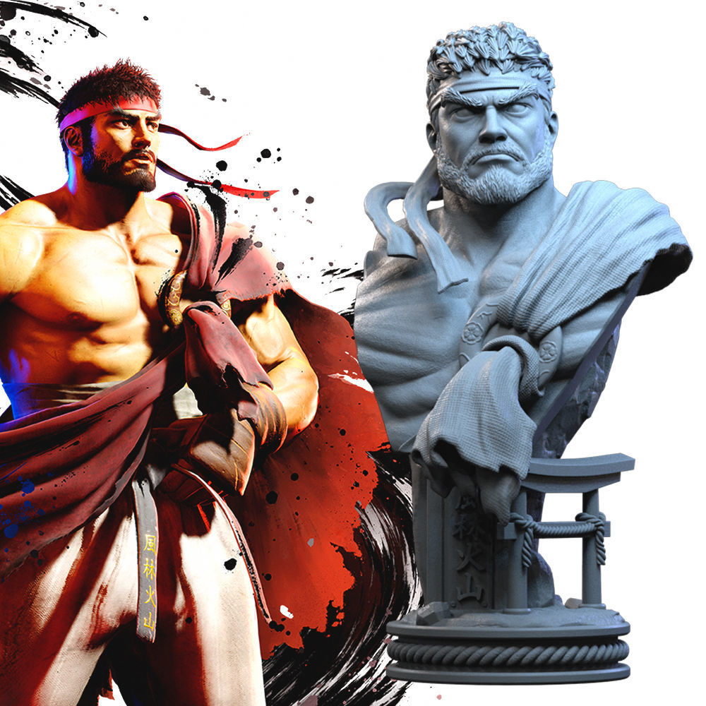 RYU STREET FIGHTER 6 3D STL 3D model 3D printable | CGTrader