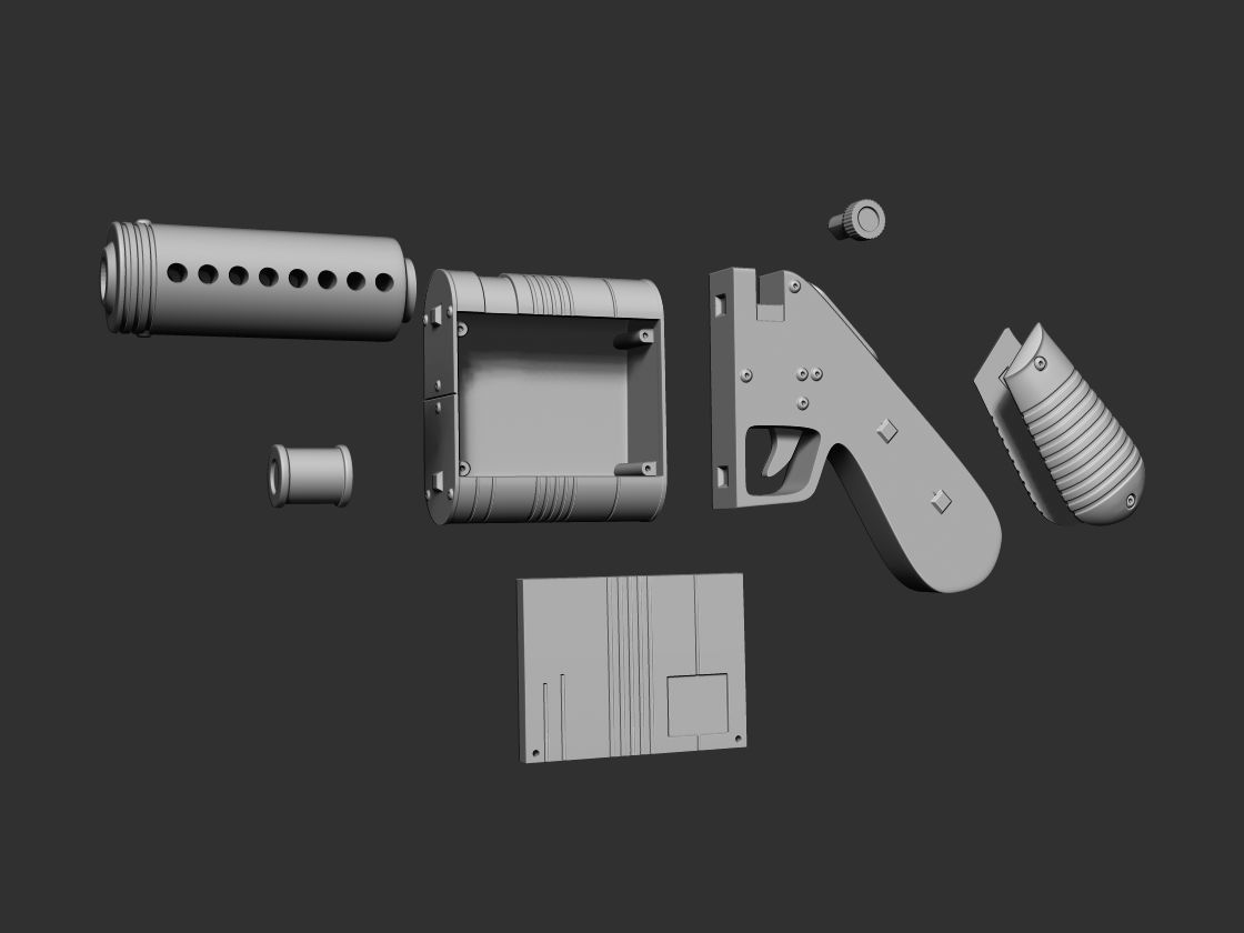 Rey Skywalker Blaster Star Wars Blaster 3d digital download 3D model 3D ...