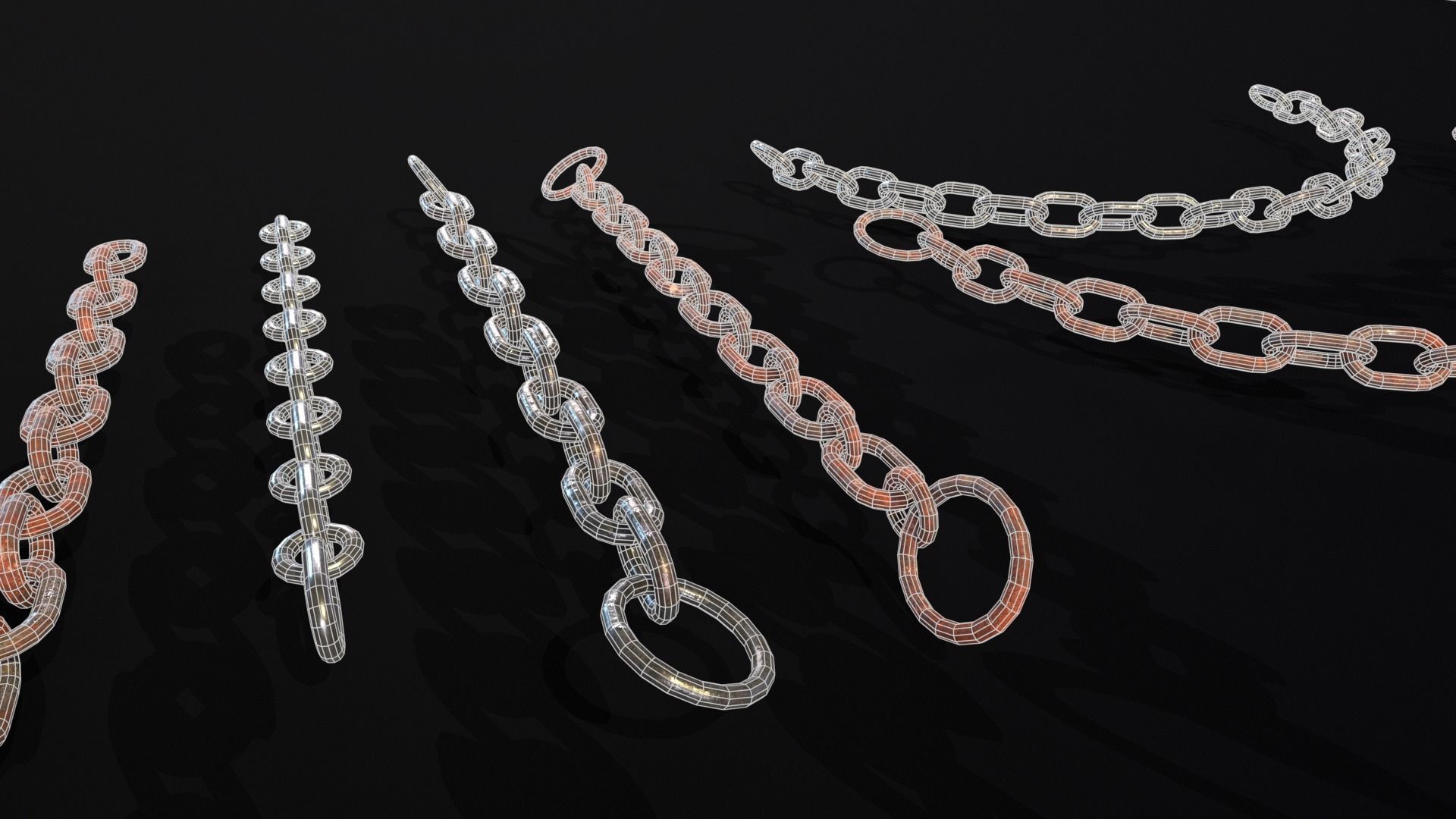 3D model Chain Modular Set VR / AR / low-poly | CGTrader