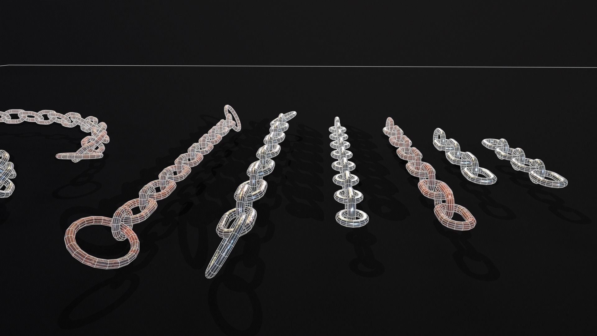 3D model Chain Modular Set VR / AR / low-poly | CGTrader