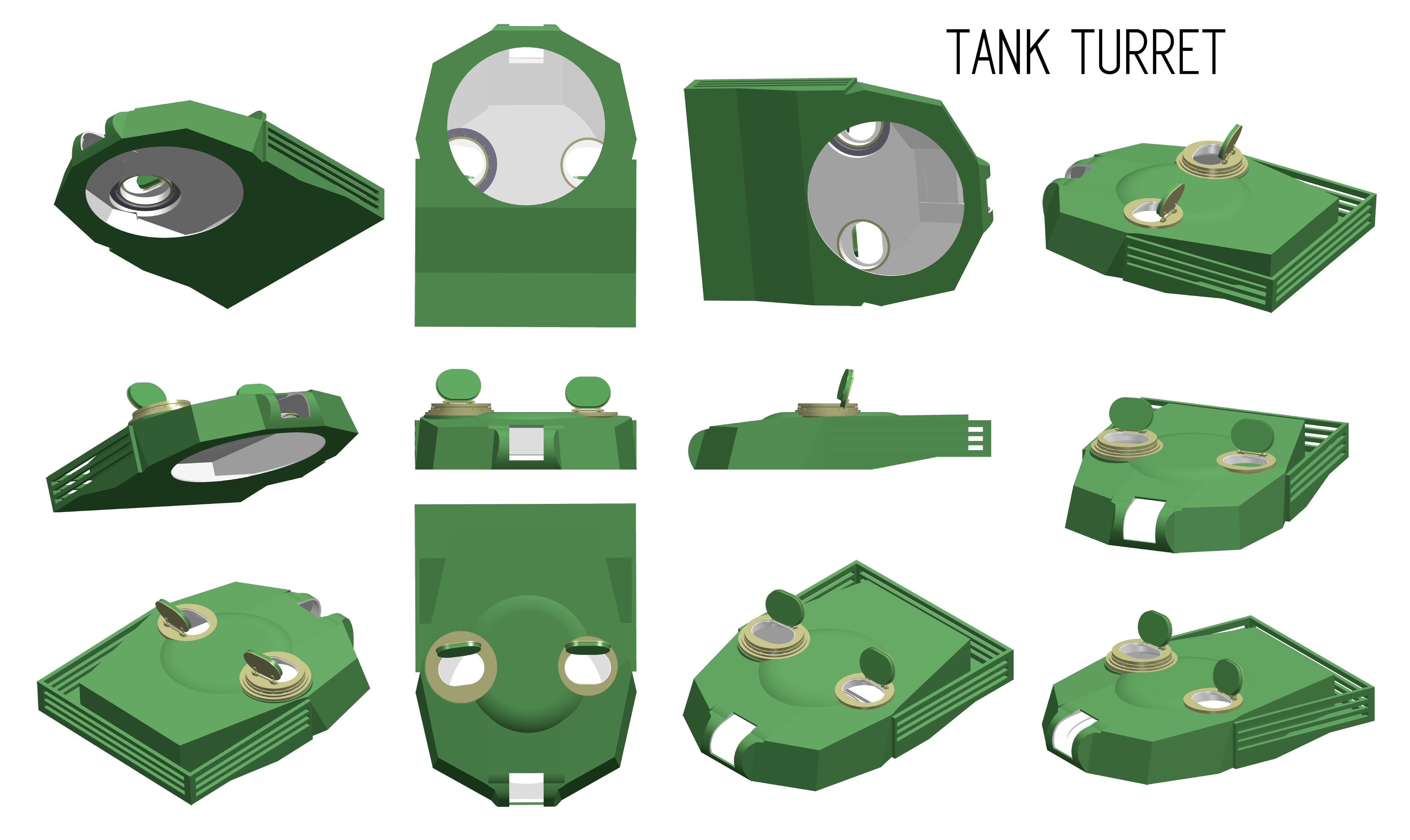 Tank Turret free 3D model | CGTrader