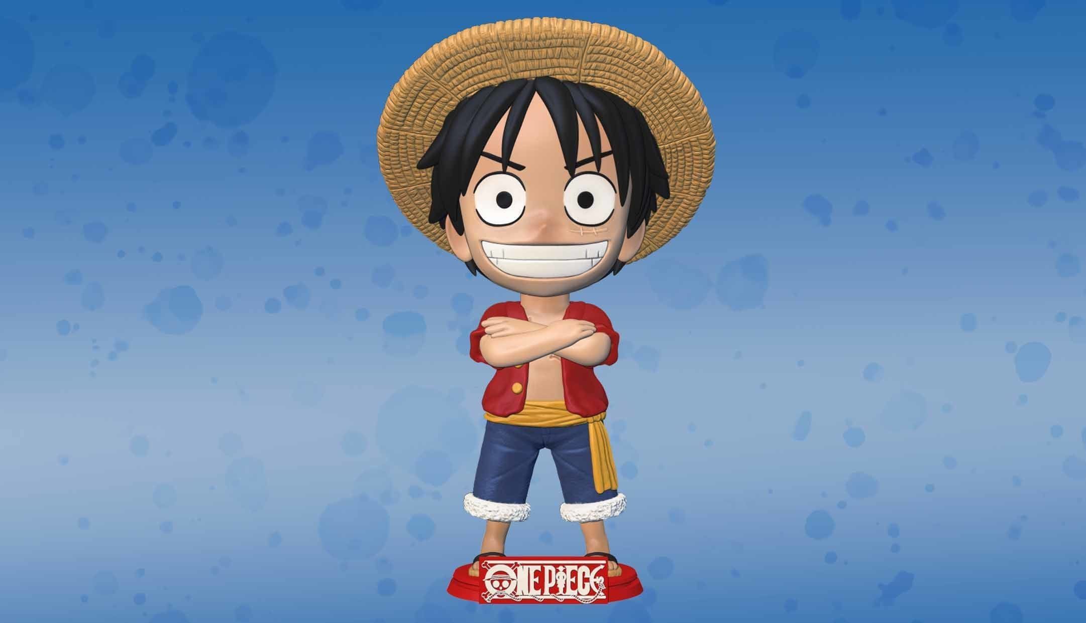 Luffy chibi One peace 3D model 3D printable | CGTrader