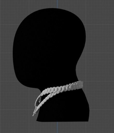 3D model elegant double Cuban Chain VR / AR / low-poly | CGTrader