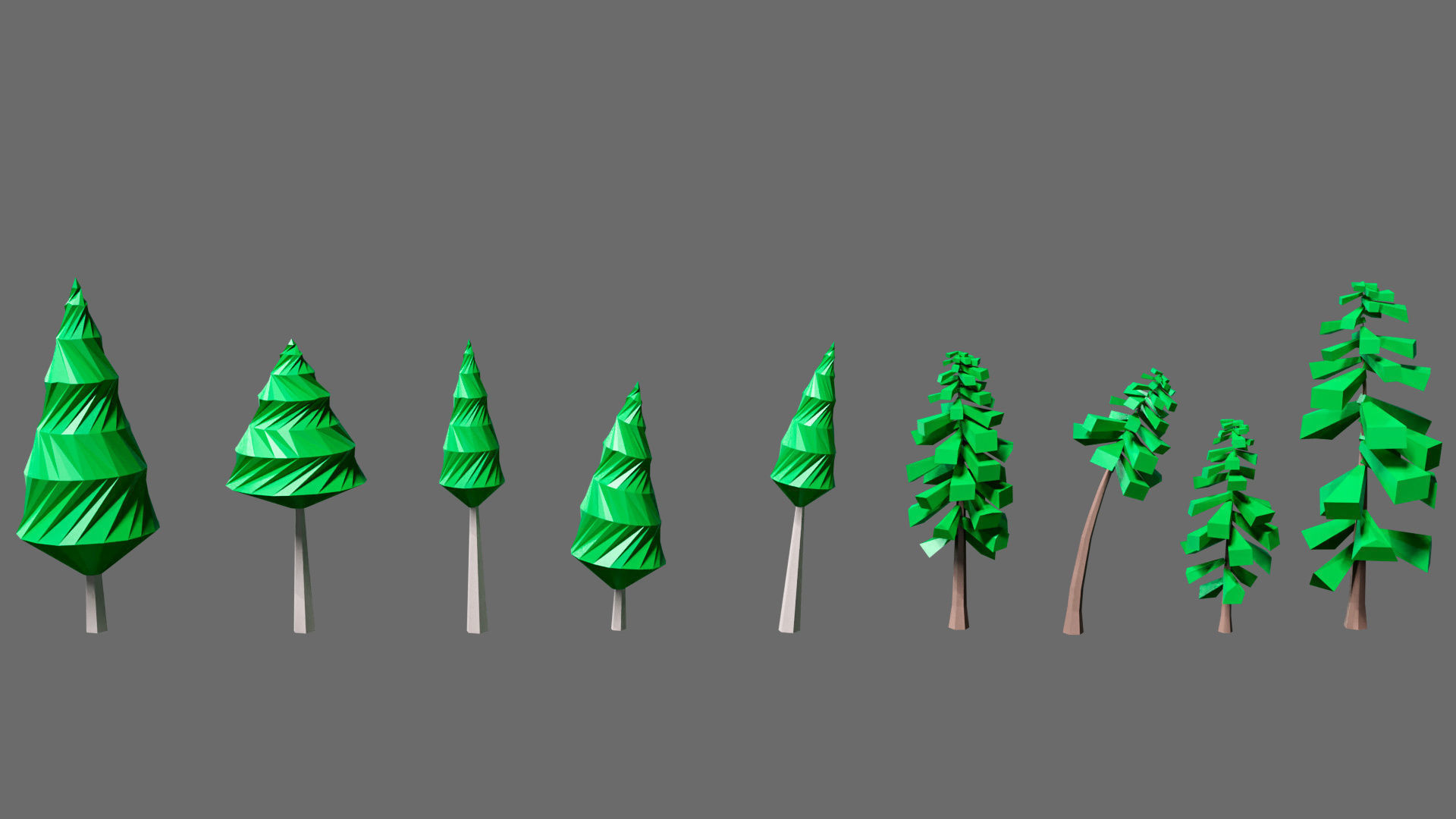 3D model Cartoon vegetation 2 VR / AR / low-poly | CGTrader