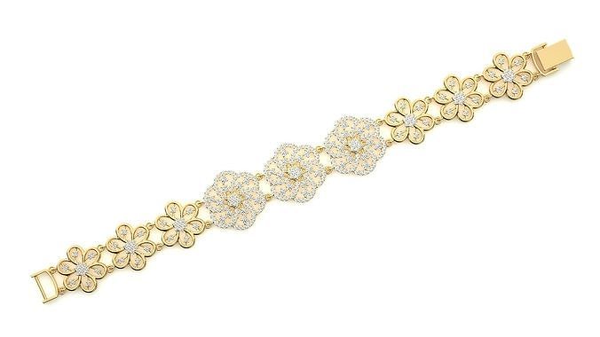 Diamond Bracelet 3D print model 3D model 3D printable | CGTrader