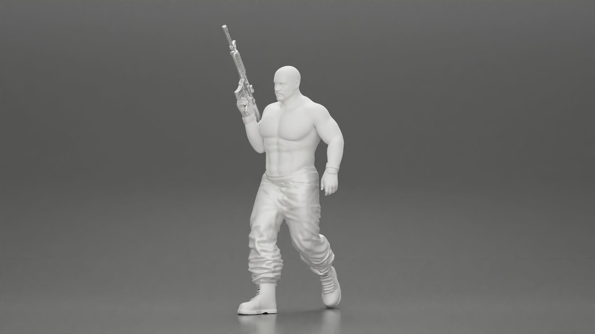 mafia gangster in gloves pants holding a submachine gun 3D model 3D ...