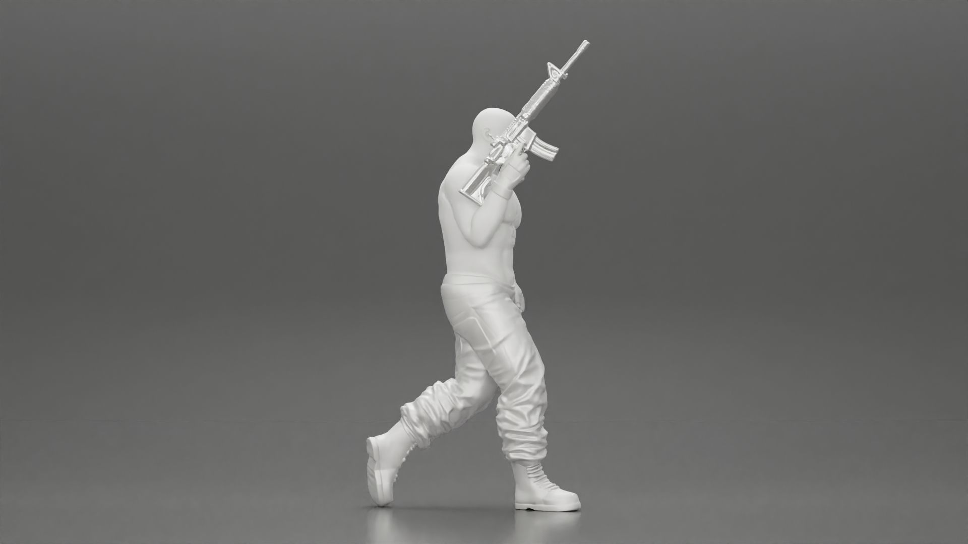 mafia gangster in gloves pants holding a submachine gun 3D model 3D ...