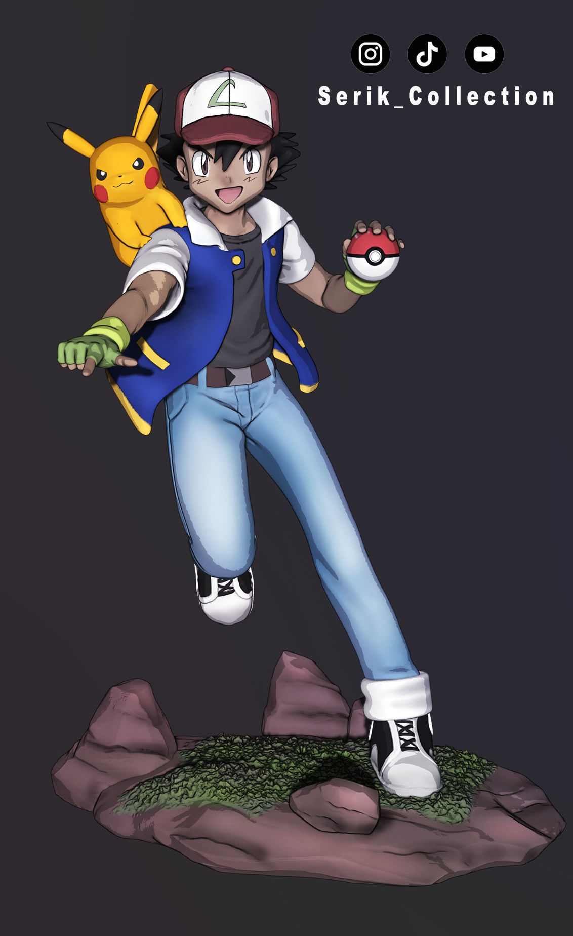 ASH KETCHUM SATOSHI - POKEMON 3D model 3D printable | CGTrader