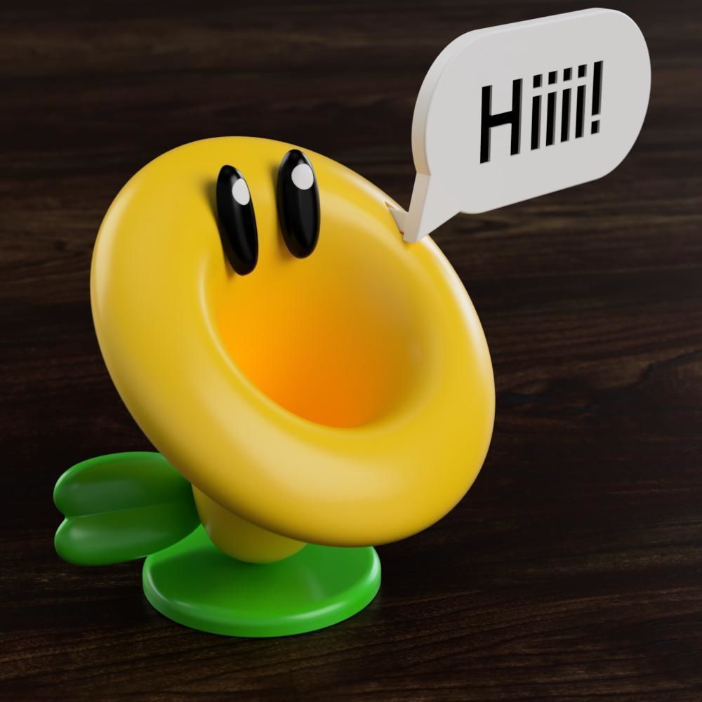 Talking flower from Super Mario Wonder 3D model 3D printable | CGTrader