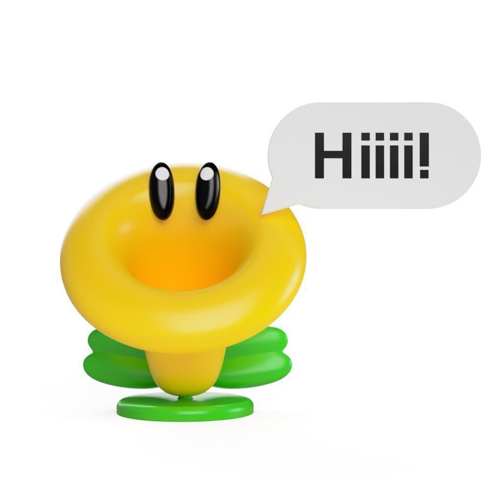 Talking flower from Super Mario Wonder 3D model 3D printable | CGTrader