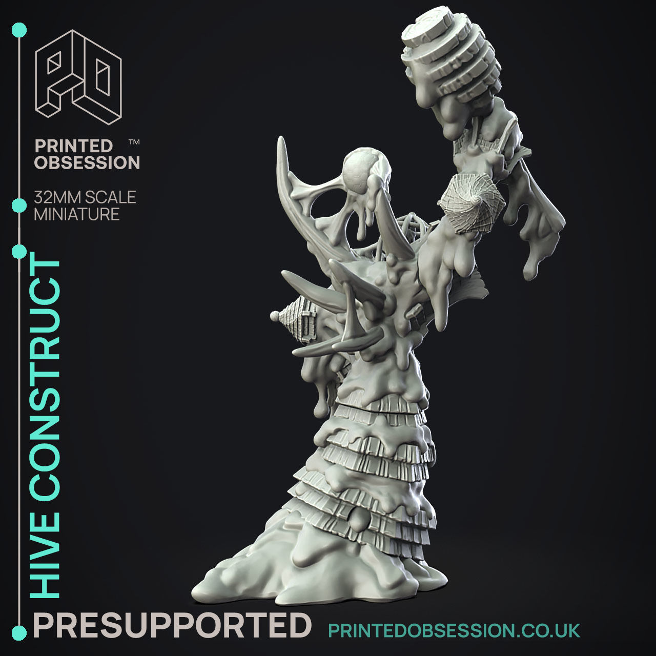 Hive Construct - 3D Printable TTRPG - PRESUPPORTED - 32mm Scale 3D ...