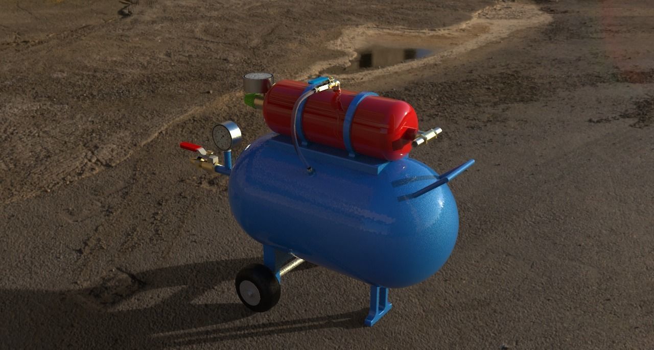 Air Storage Tanks 3D model | CGTrader