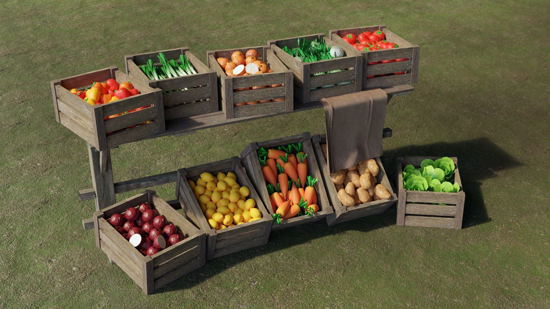 3D model Fruits and Vegetables Set VR / AR / low-poly | CGTrader