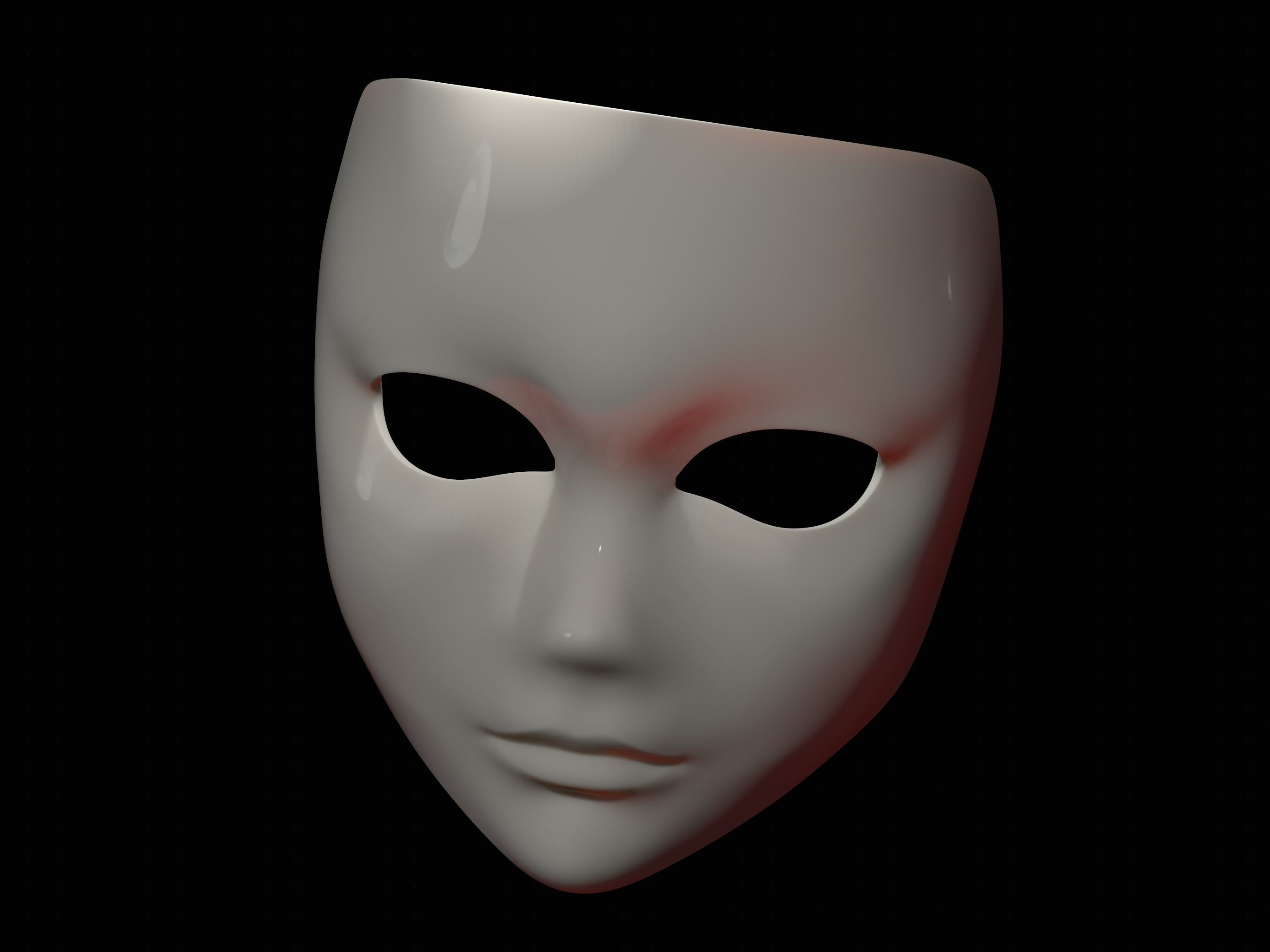 3D Model of Japanese Dolly Mask Halloween Puppet free 3D model 3D ...