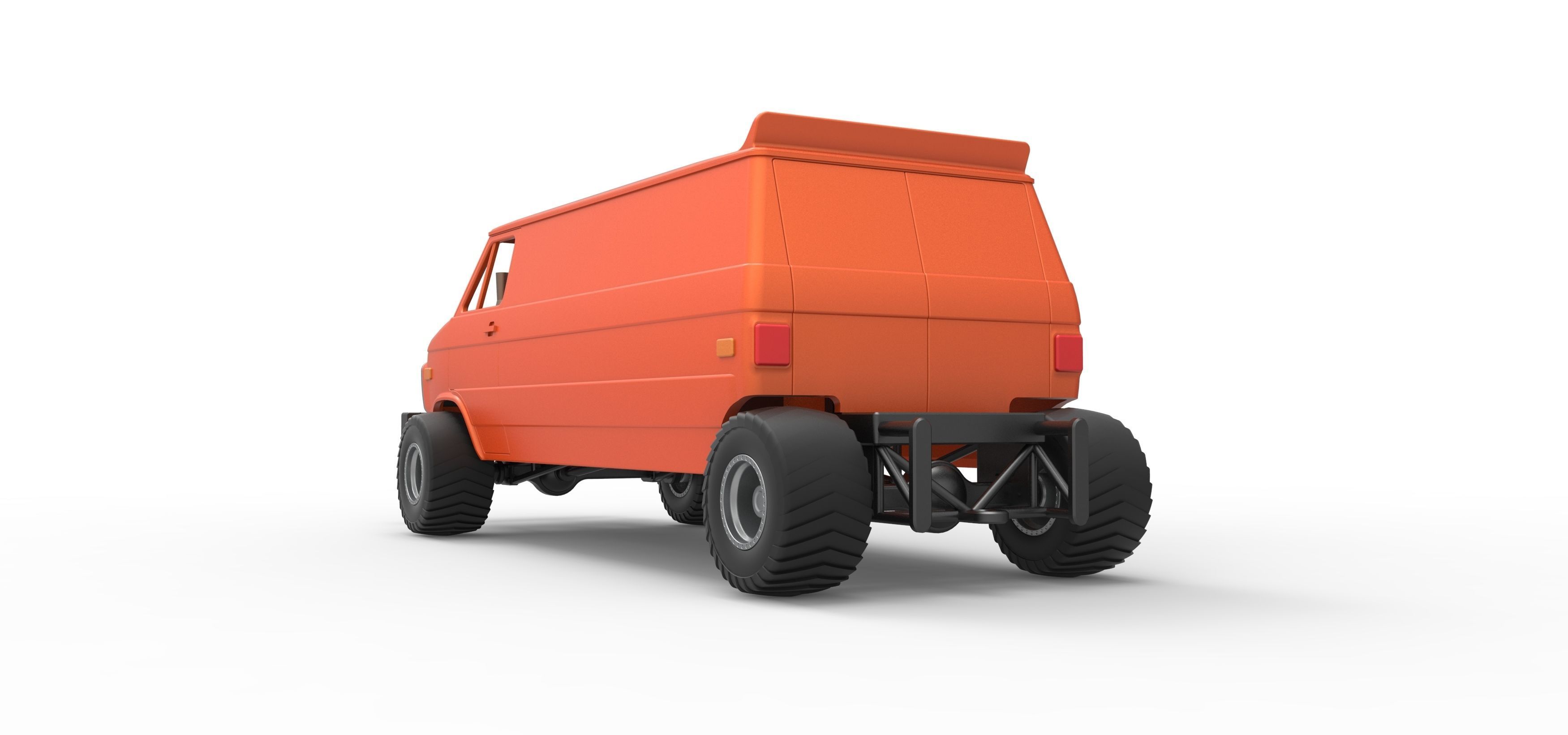 Pulling van 4wd Version 2 Scale 1 to 25 3D model 3D printable | CGTrader