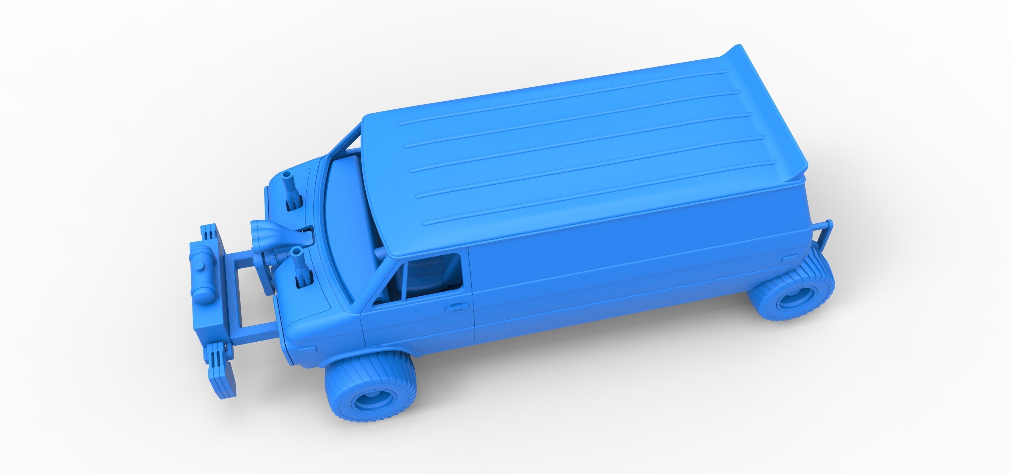 Pulling van 4wd Version 2 Scale 1 to 25 3D model 3D printable | CGTrader