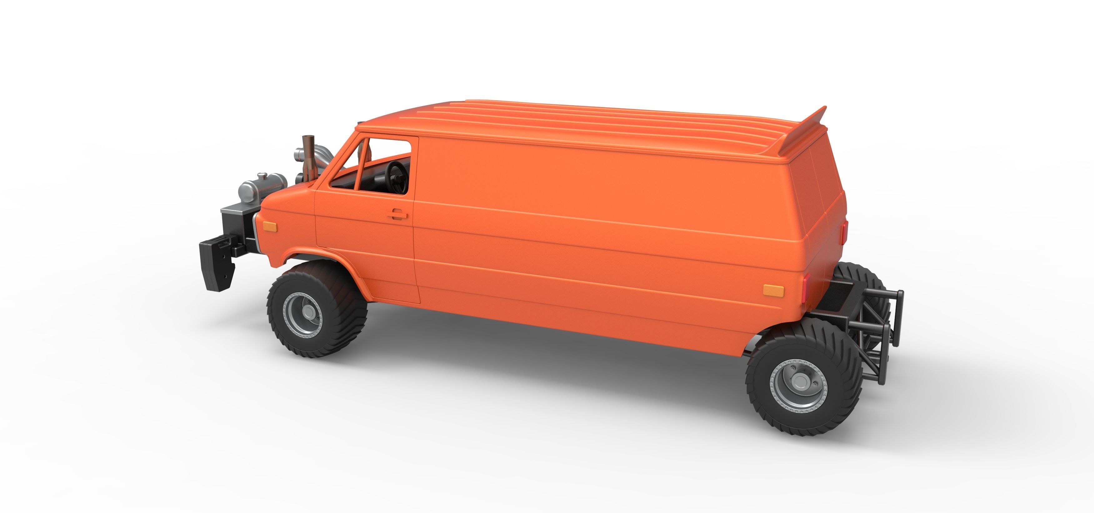 Pulling van 4wd Version 2 Scale 1 to 25 3D model 3D printable | CGTrader