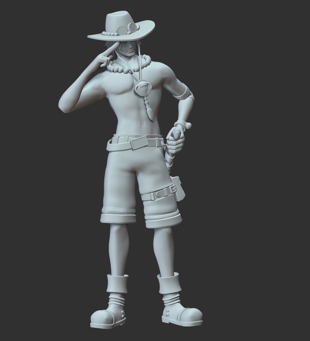 One Piece - Ace 3D model 3D printable | CGTrader