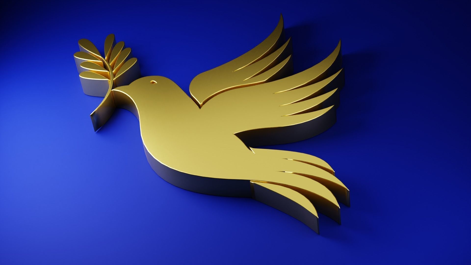 3d Golden Dove 3D model | CGTrader