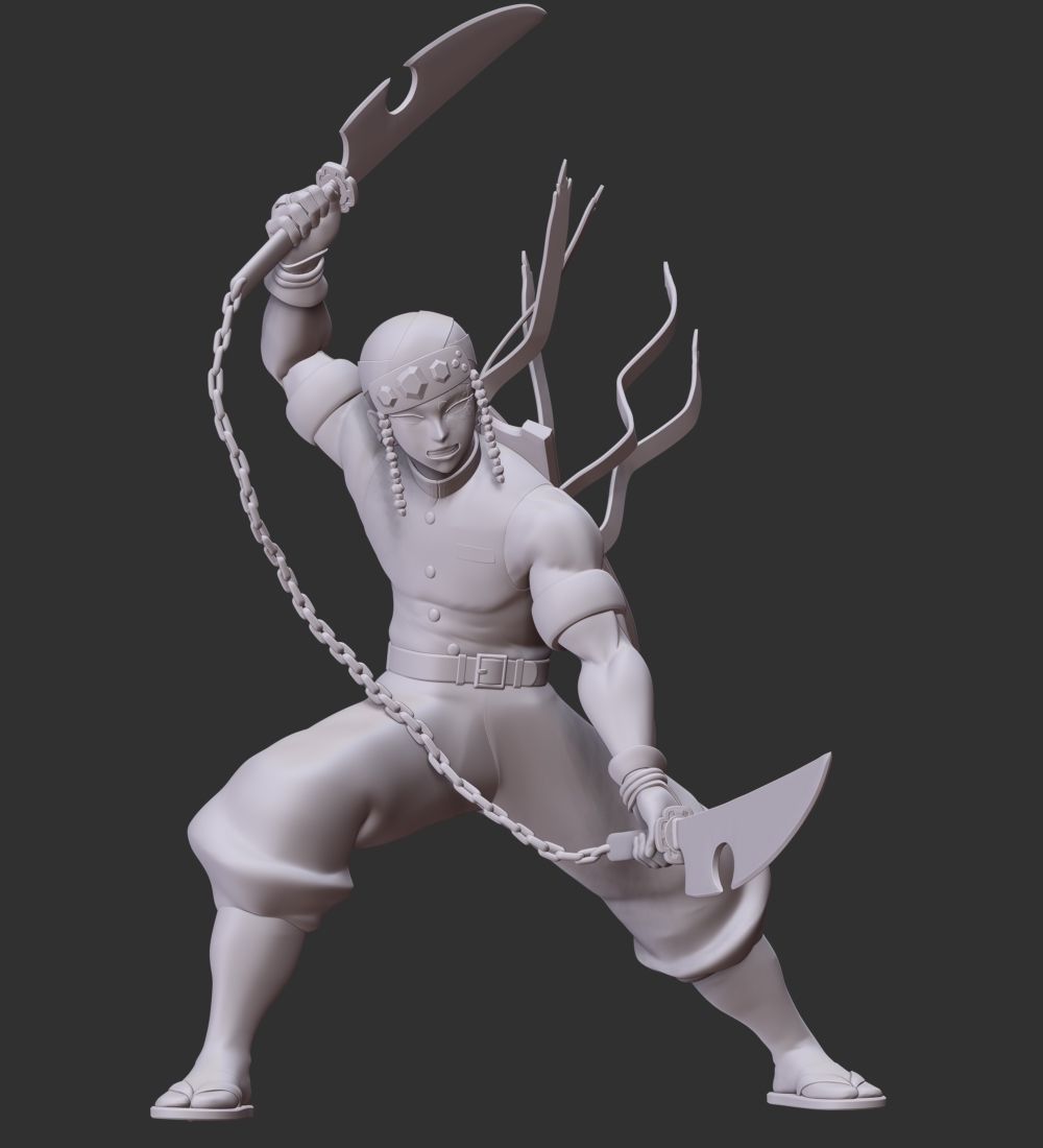 Demon Slayer - Tengen Uzui 3D model 3D printable | CGTrader