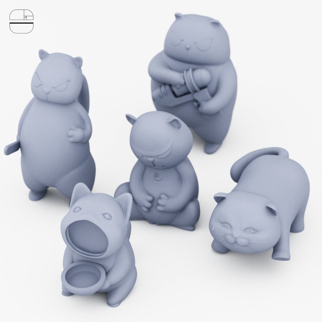 PLOTTING CAT 3D model 3D printable | CGTrader