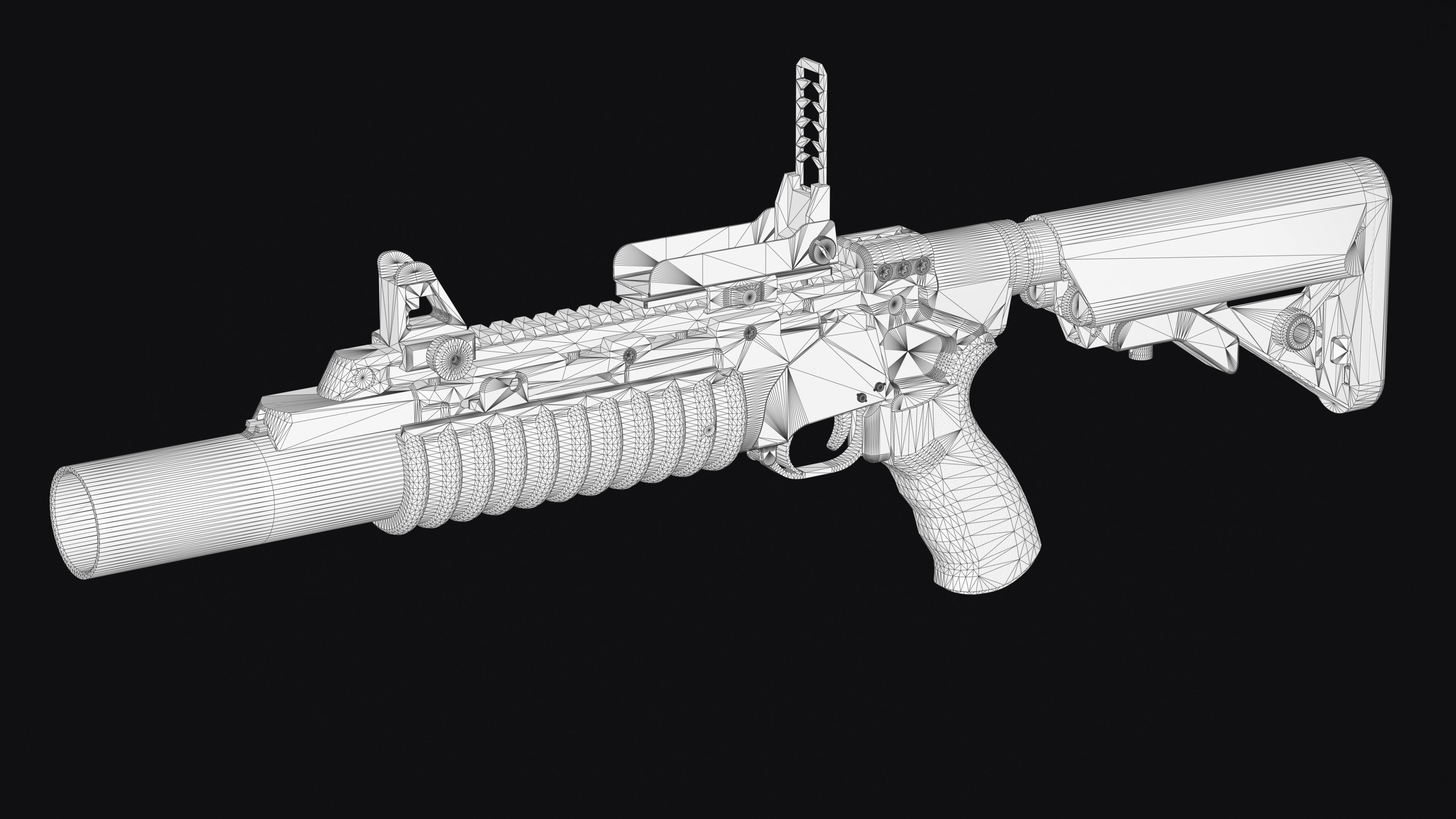 3D model Standalone Rail Mounted M203 VR / AR / low-poly | CGTrader
