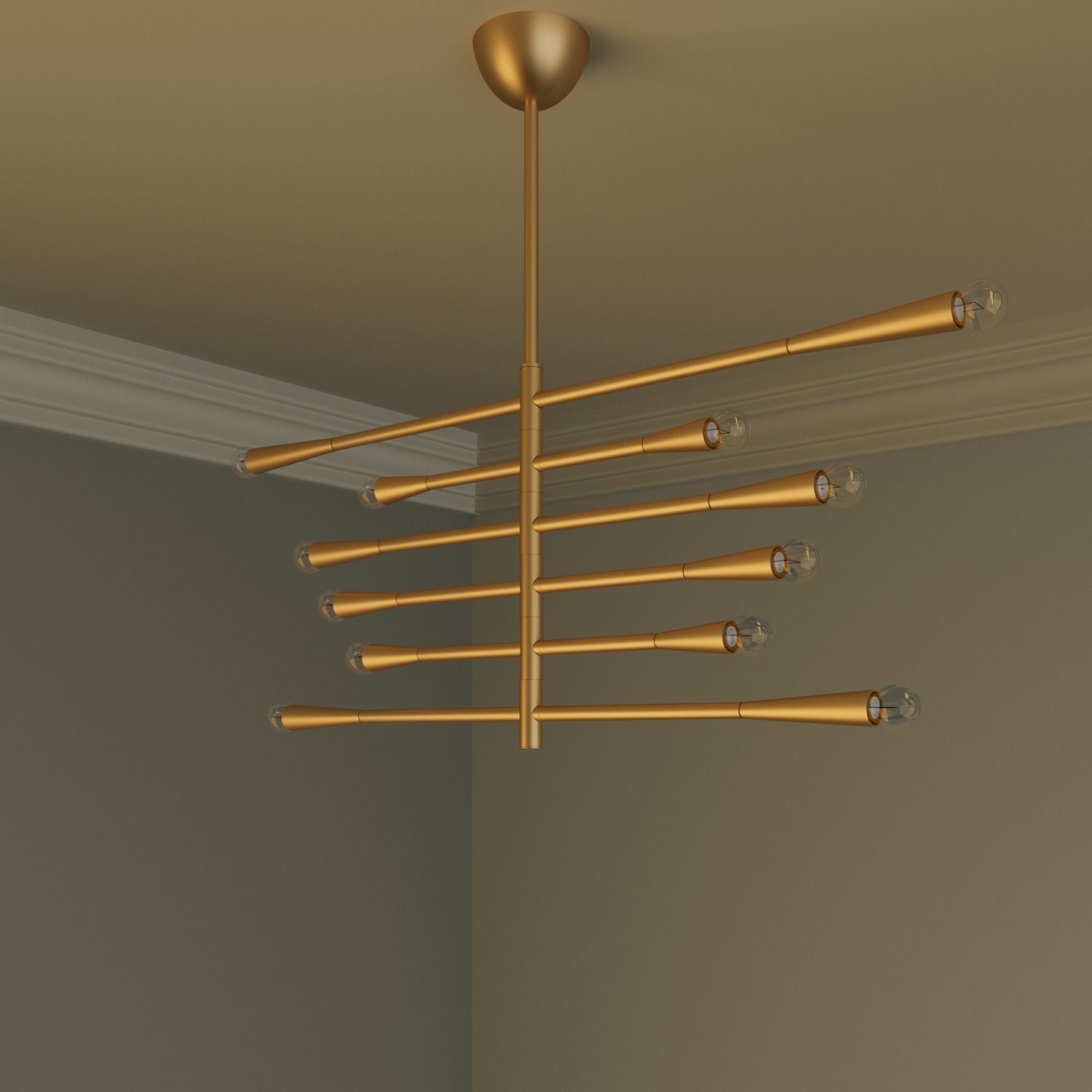 LINEAR SPRAWL CHANDELIER free 3D model | CGTrader