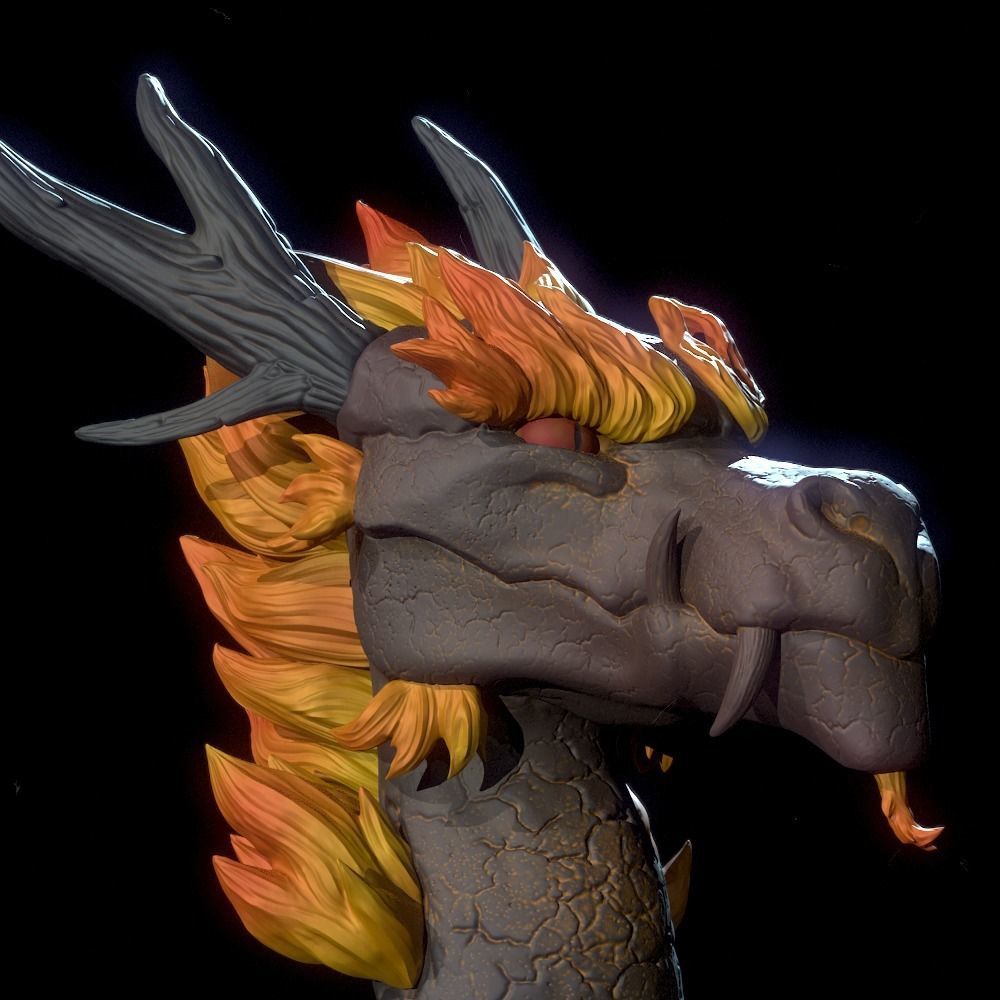 Volcanic Dragon 3D model 3D printable | CGTrader